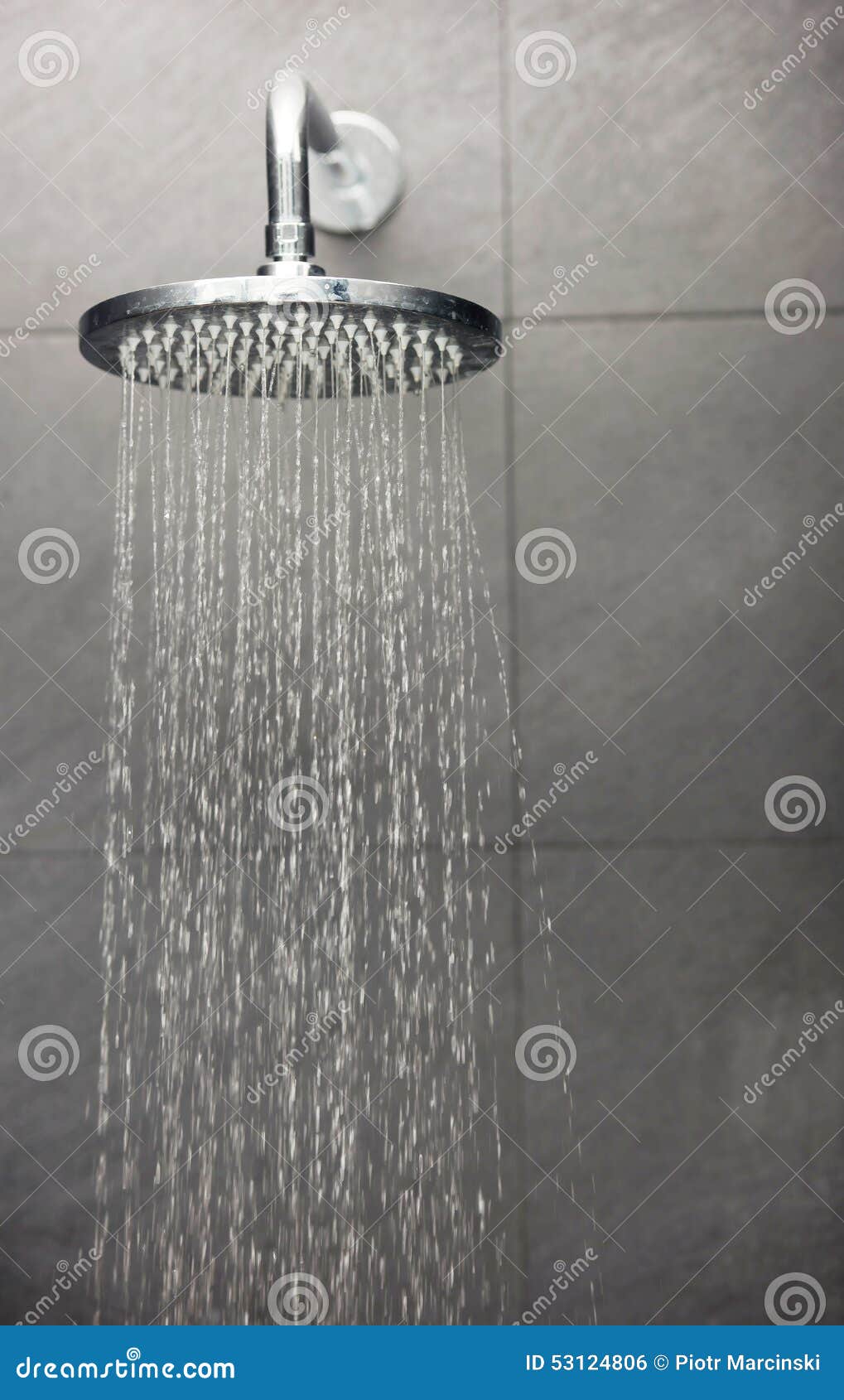 Shower with water stream. stock photo. Image of cold - 53124806