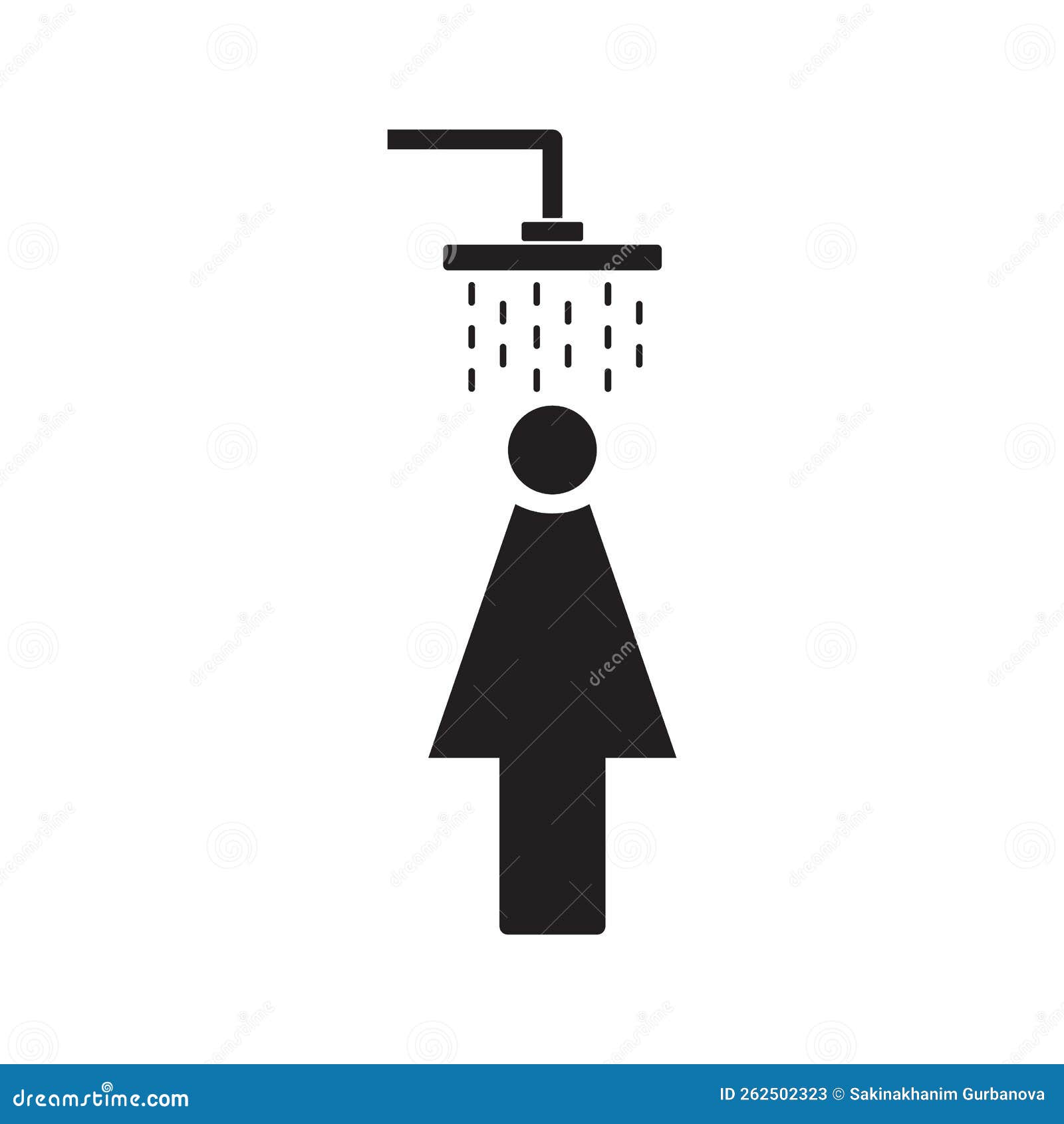 Shower woman icon stock vector. Illustration of bath - 262502323