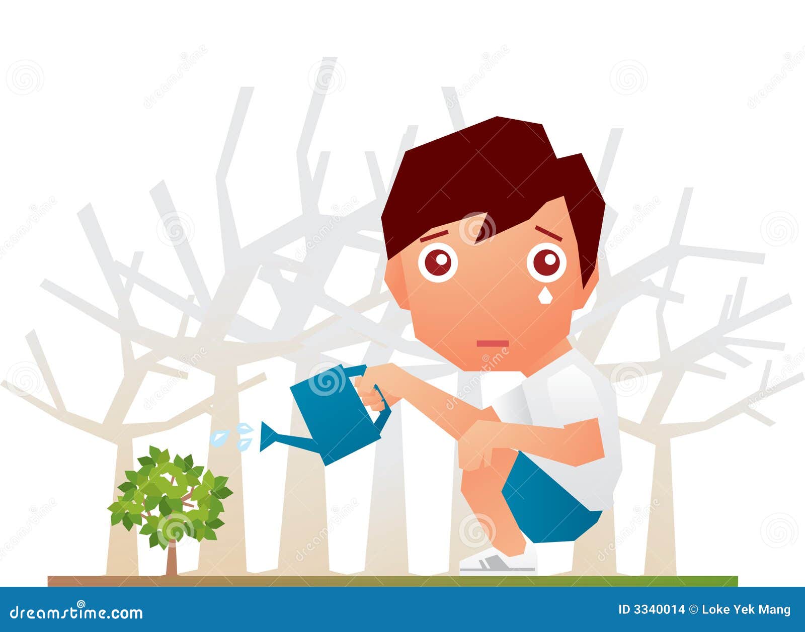 Showering plants stock vector. Illustration of recycle - 3340014