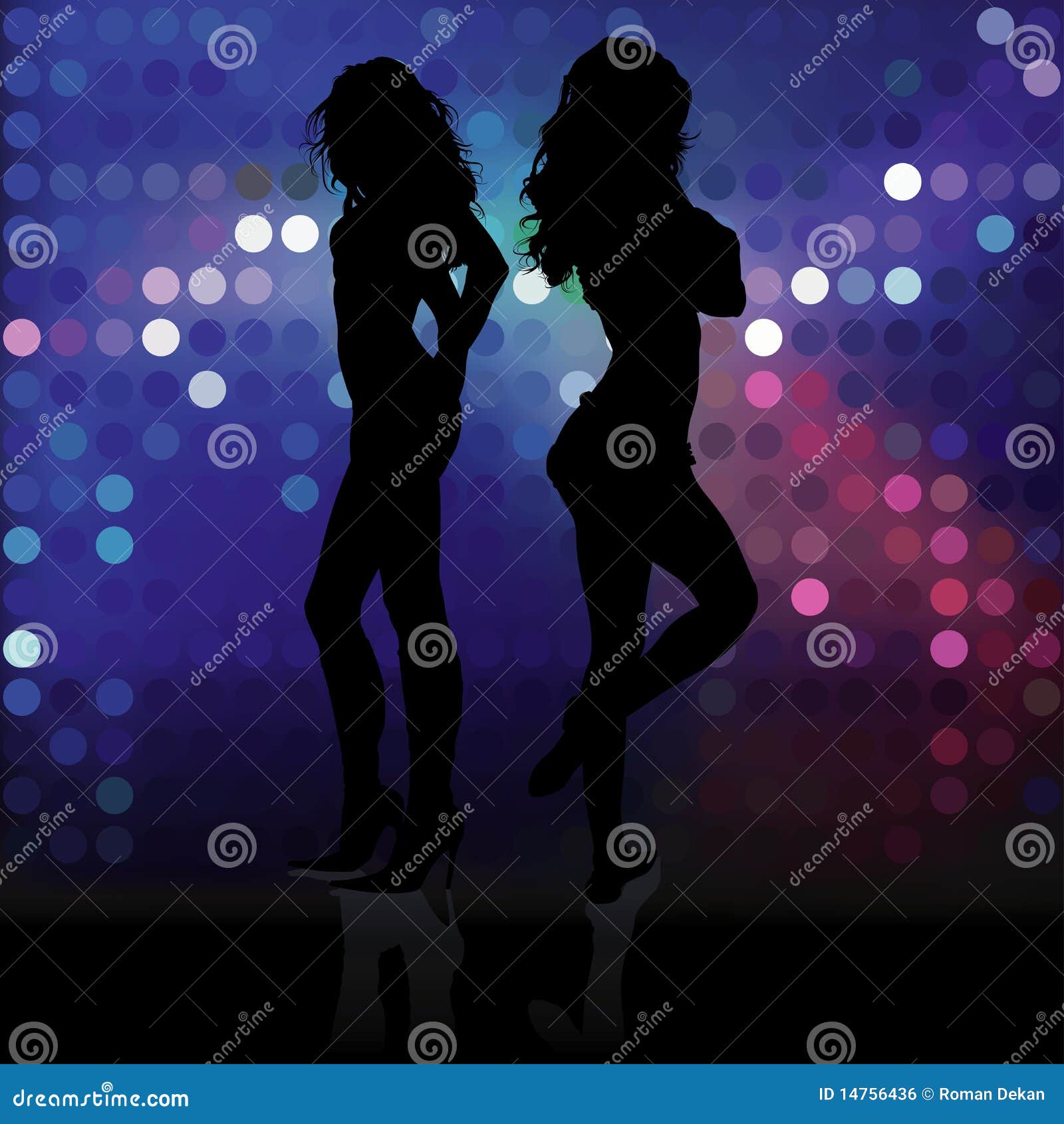 Showgirls stock vector. Illustration of girl, silhouette - 14756436