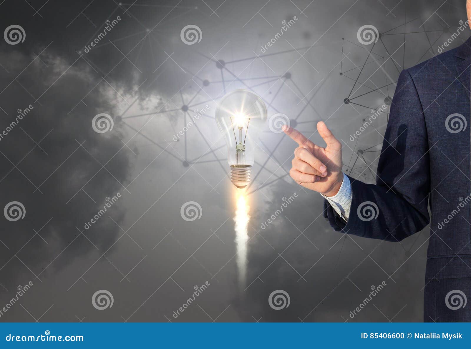 Showing the Appearance of a Bright Idea. Stock Photo - Image of ...