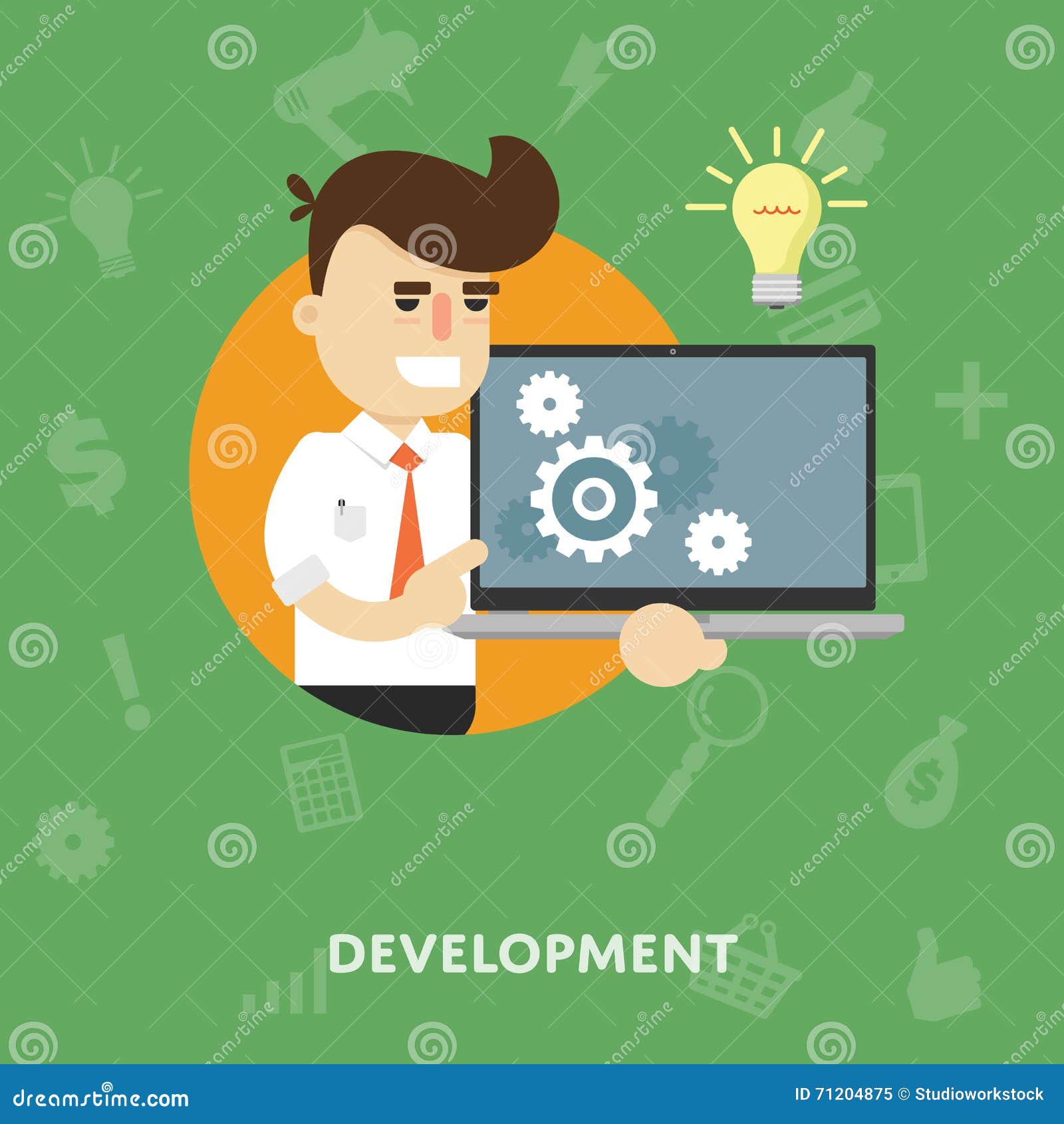 Showing Concept of New Development Ideas Stock Vector - Illustration of ...