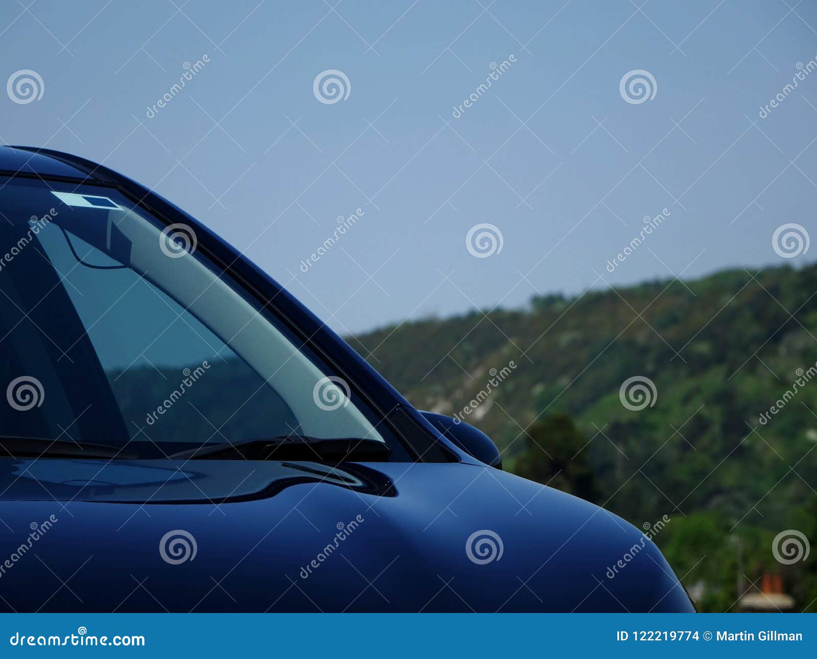 A Car Bonnet and Windscreen Section. Stock Photo - Image of corner ...