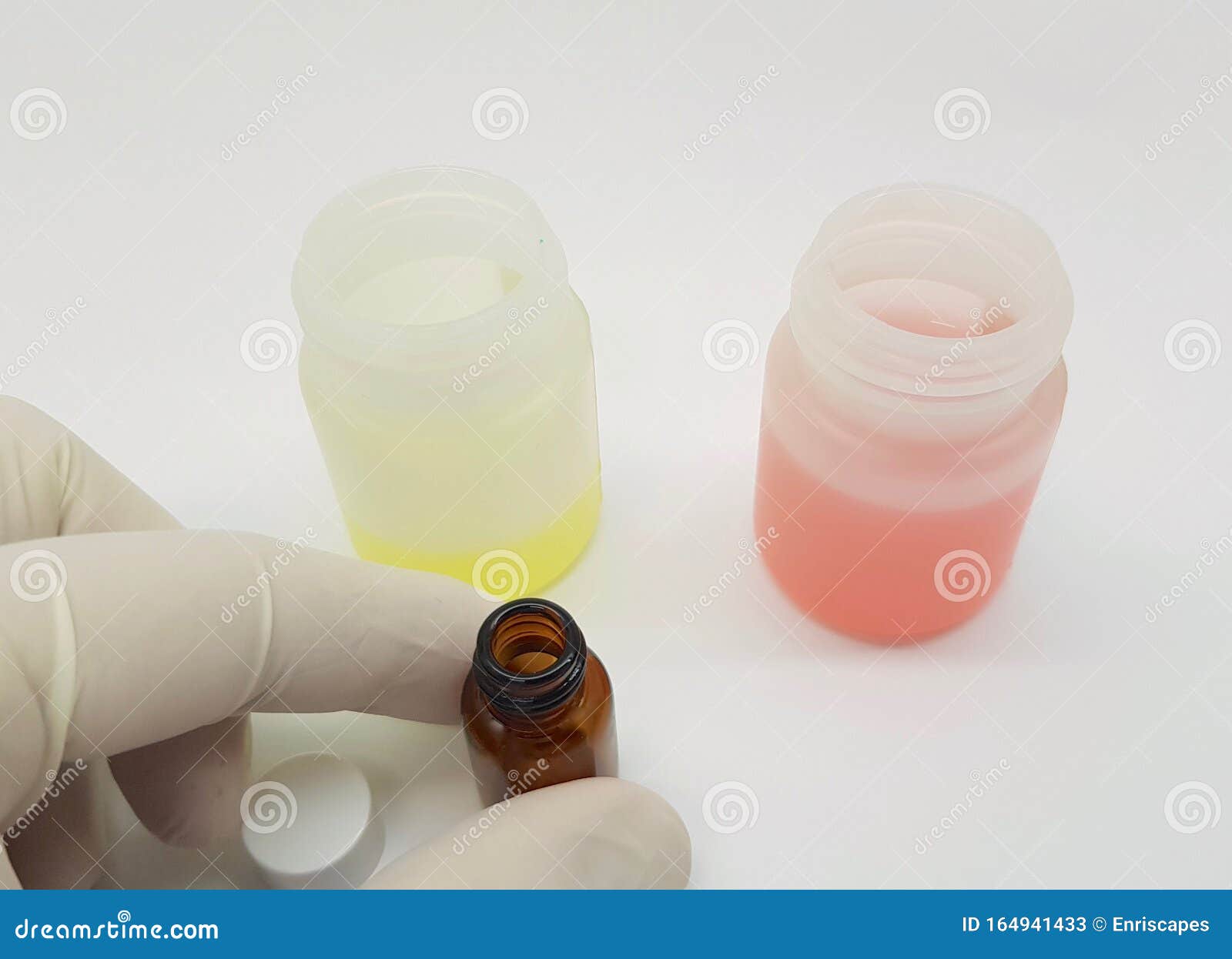 Showing Different Containers of Chemicals Isolated Stock Image - Image ...