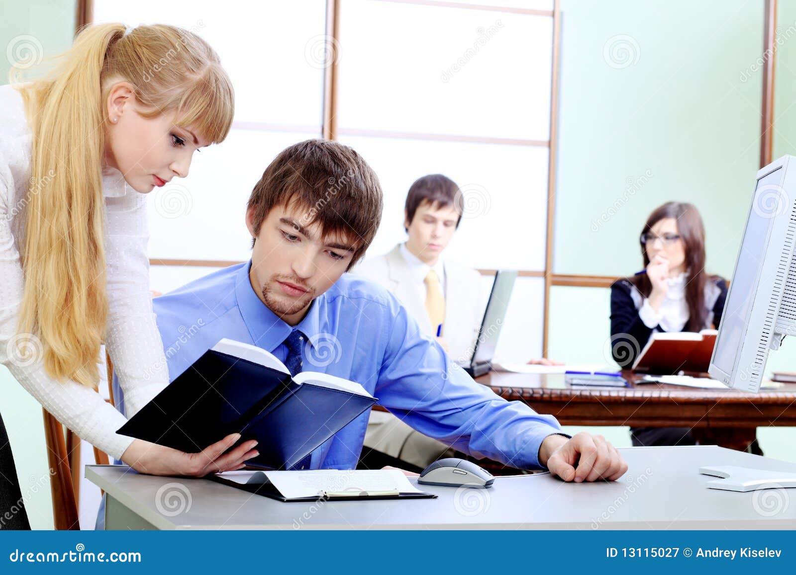 Showing figures stock image. Image of laptop, discussing - 13115027