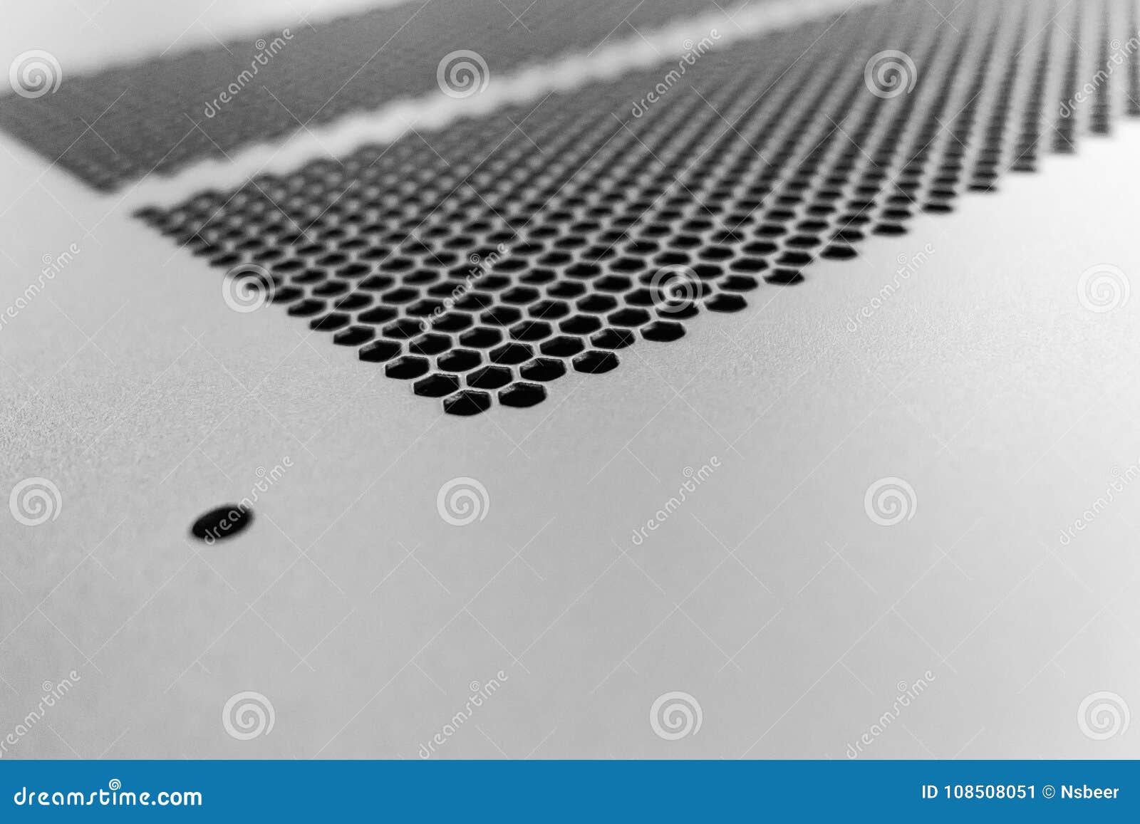 Close-up, Shallow Focus Detail of the Honeycomb Venting System of a ...