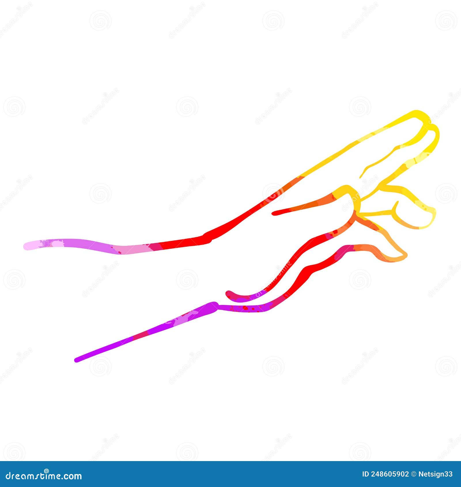 Showing Hand Colourful Art Sign Stock Vector - Illustration of hand ...