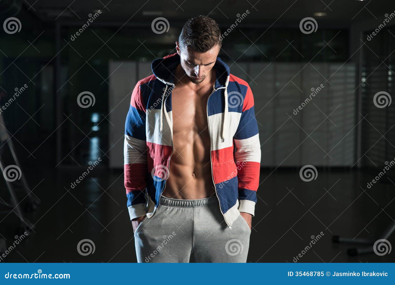 Showing His Six Pack stock image. Image of chest, 2024 - 35468785