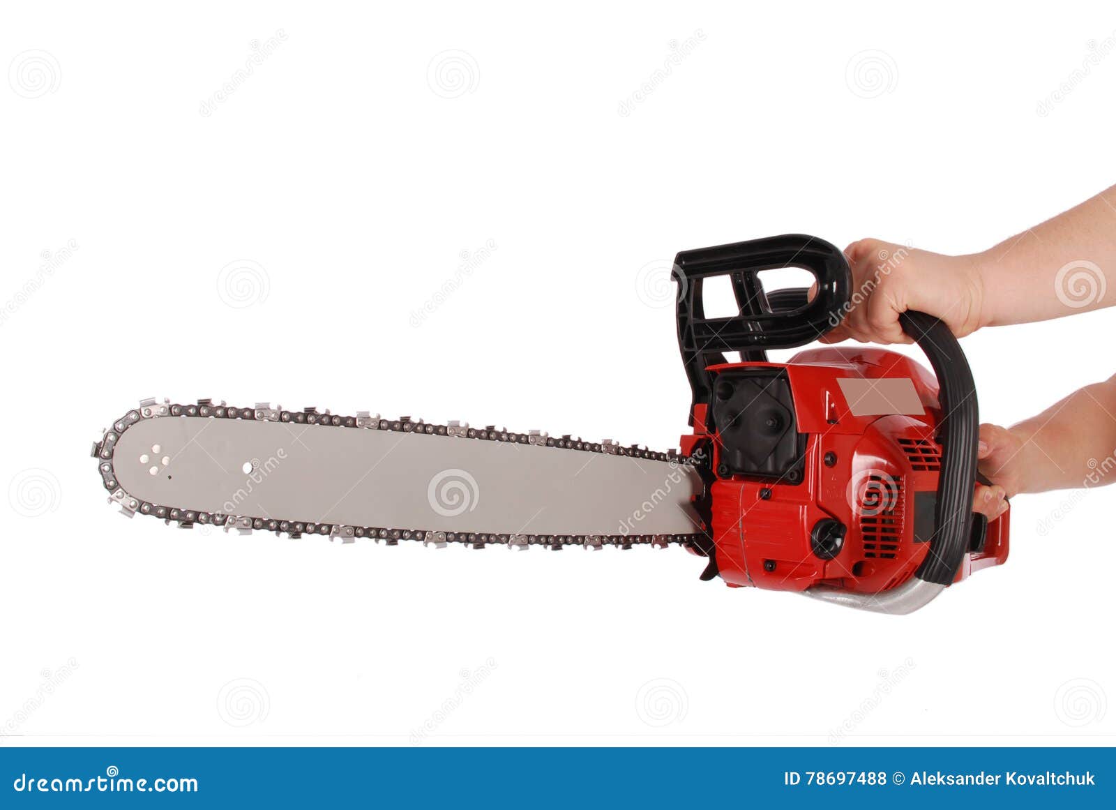 Showing How To Work with Chainsaw Stock Photo - Image of machinery ...