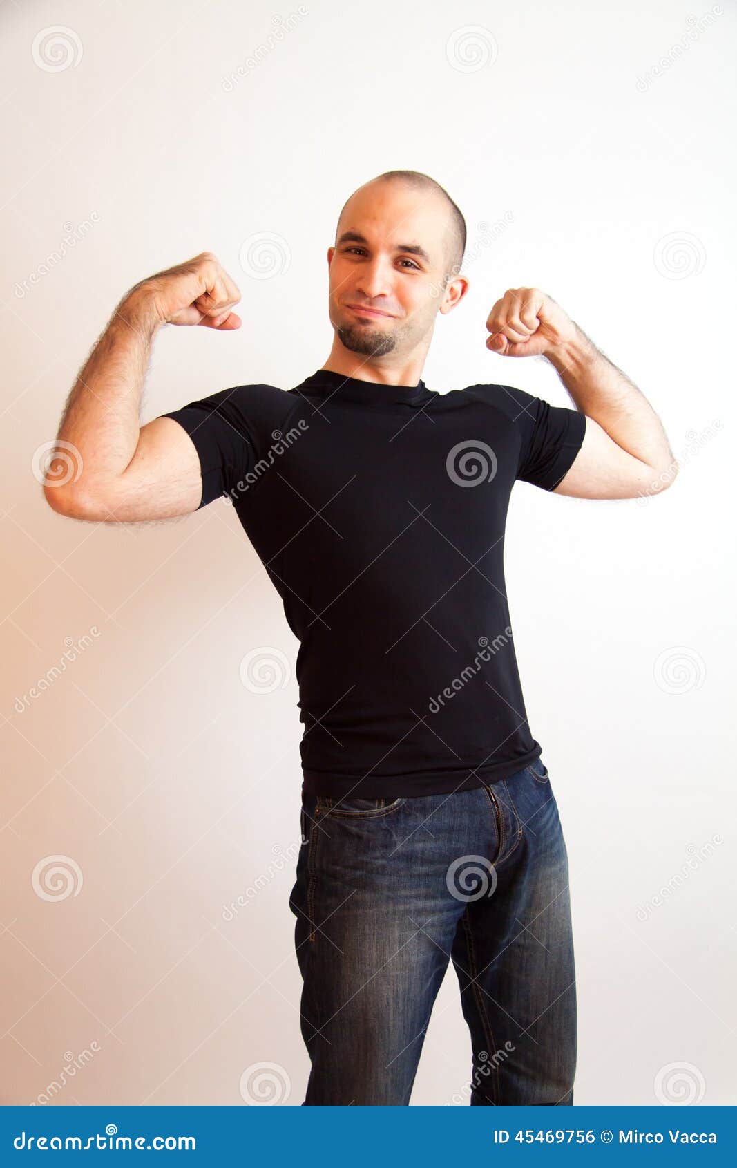 Showing muscles stock photo. Image of person, muscles - 45469756