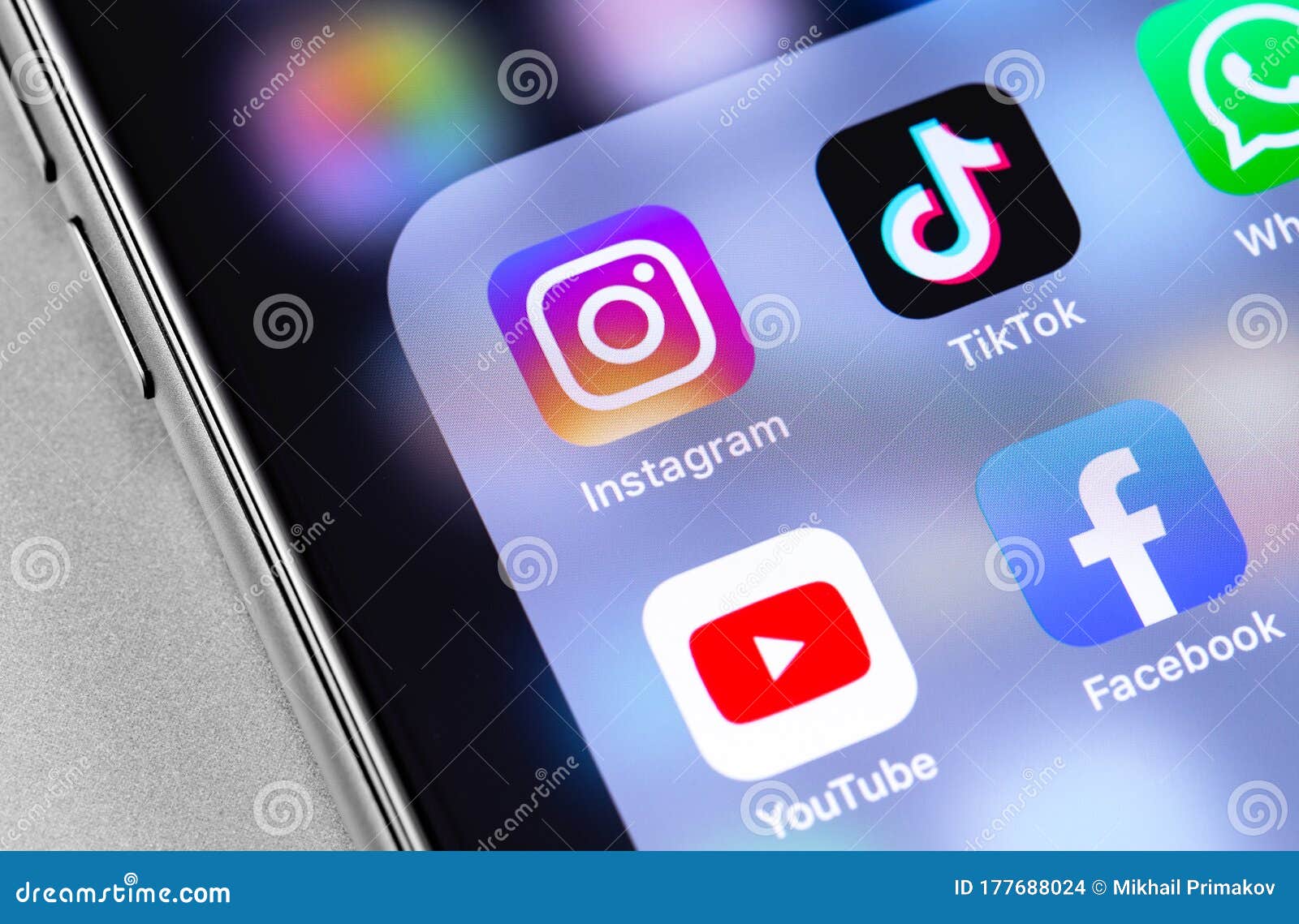 Showing Popular Social Media Icons Of Instagram Tiktok Youtube