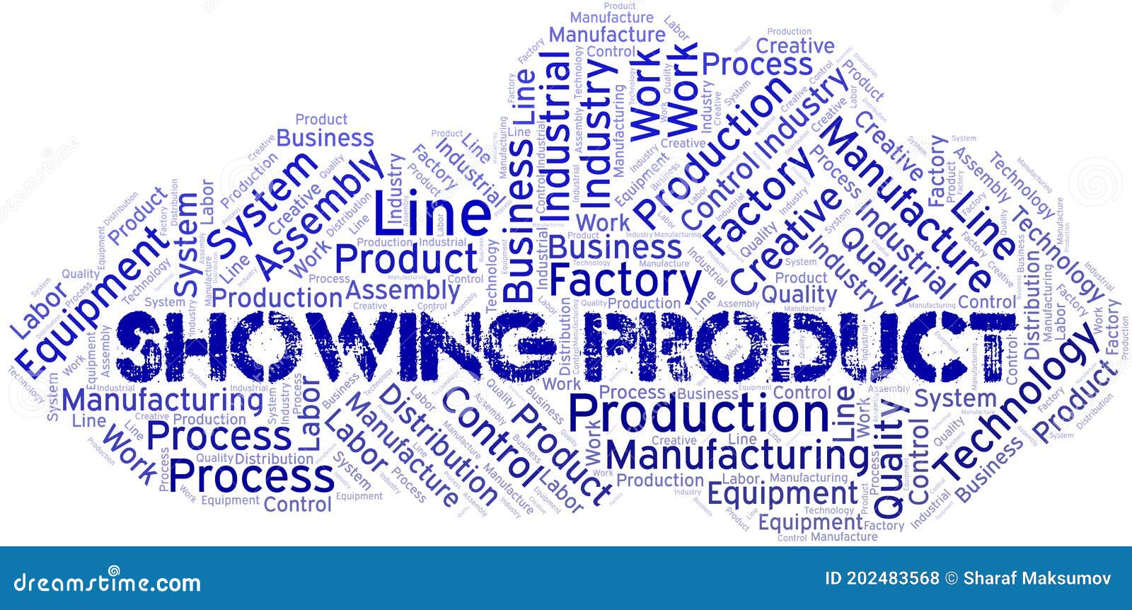 Showing Product Word Cloud Create with Text only. Stock Illustration ...