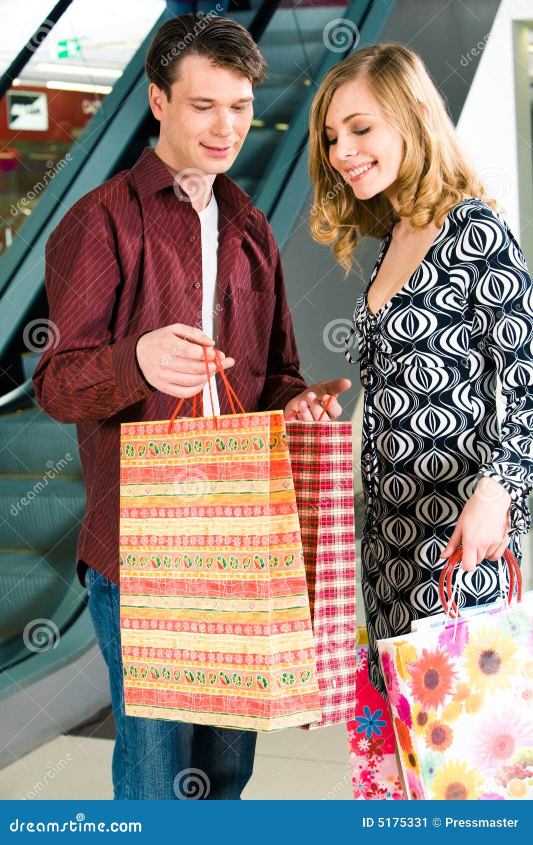 Showing purchase stock image. Image of buyers, center - 5175331