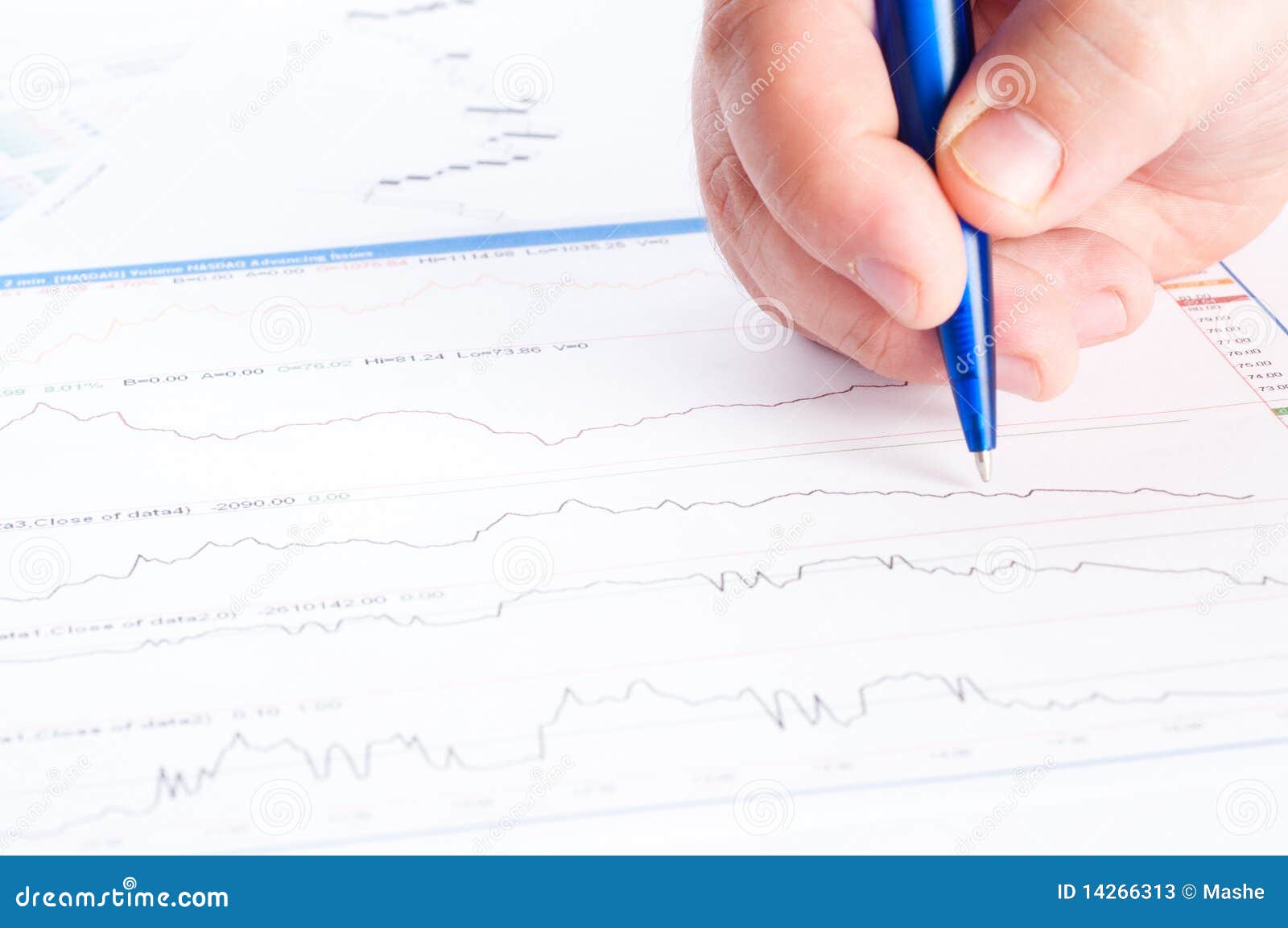 Showing report stock image. Image of finance, earnings - 14266313