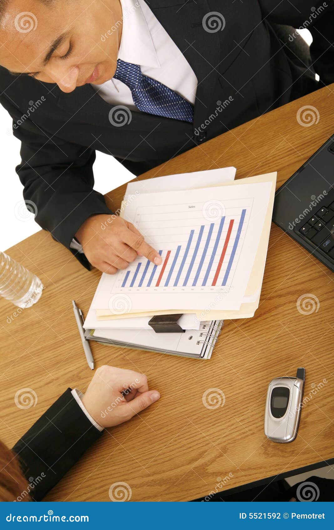 Showing Sales Figure stock photo. Image of discuss, handsome - 5521592
