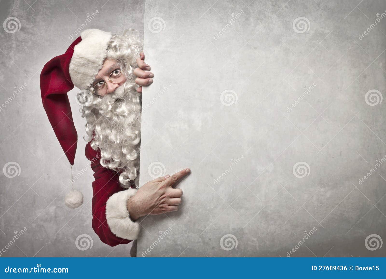 Showing Santa Claus stock photo. Image of claus, advertising - 27689436