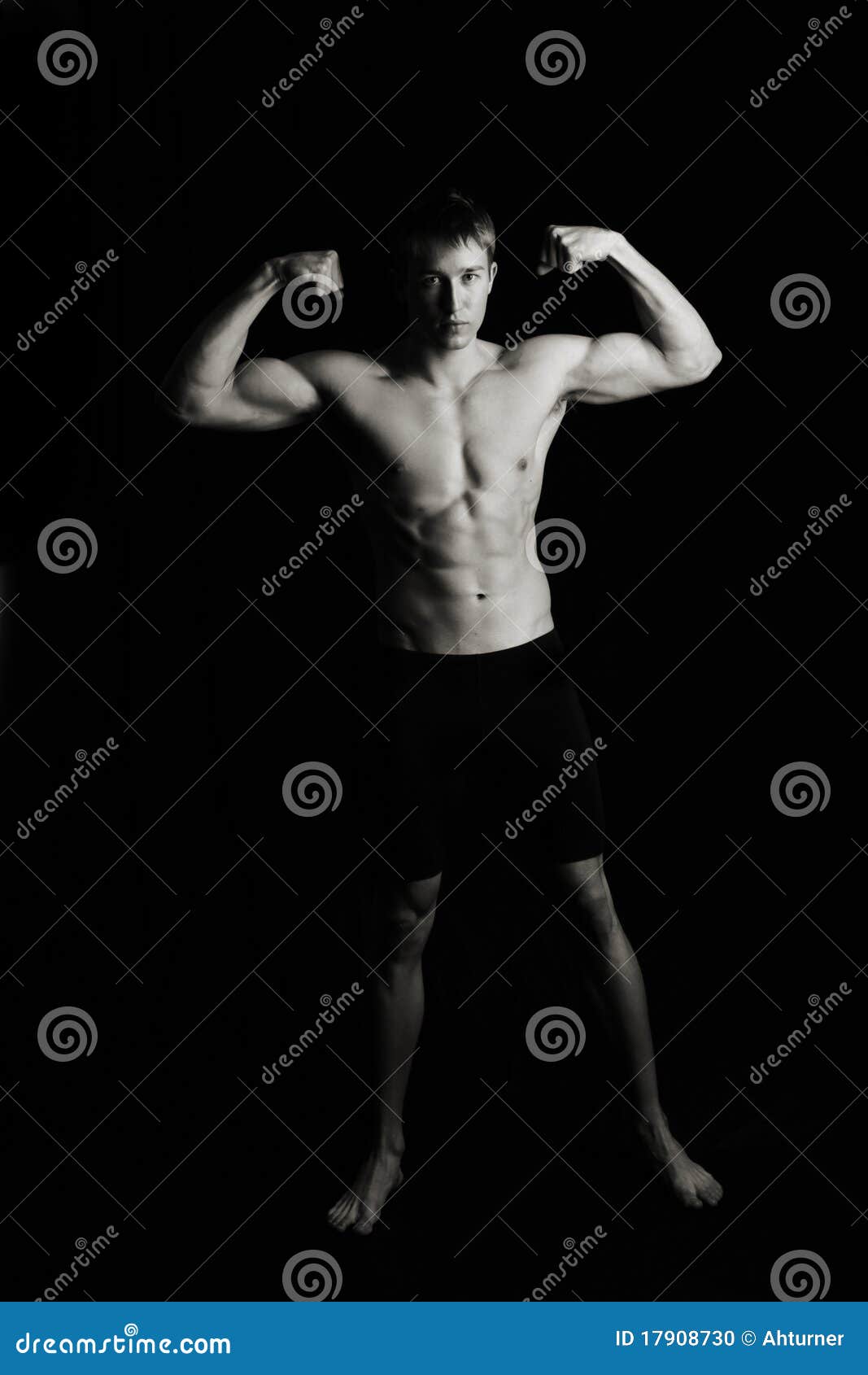 Showing some muscle stock photo. Image of masculine, horizontal - 17908730