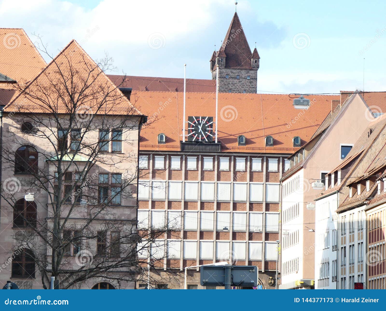 Showing the Time in the Center of the City Stock Image - Image of time ...