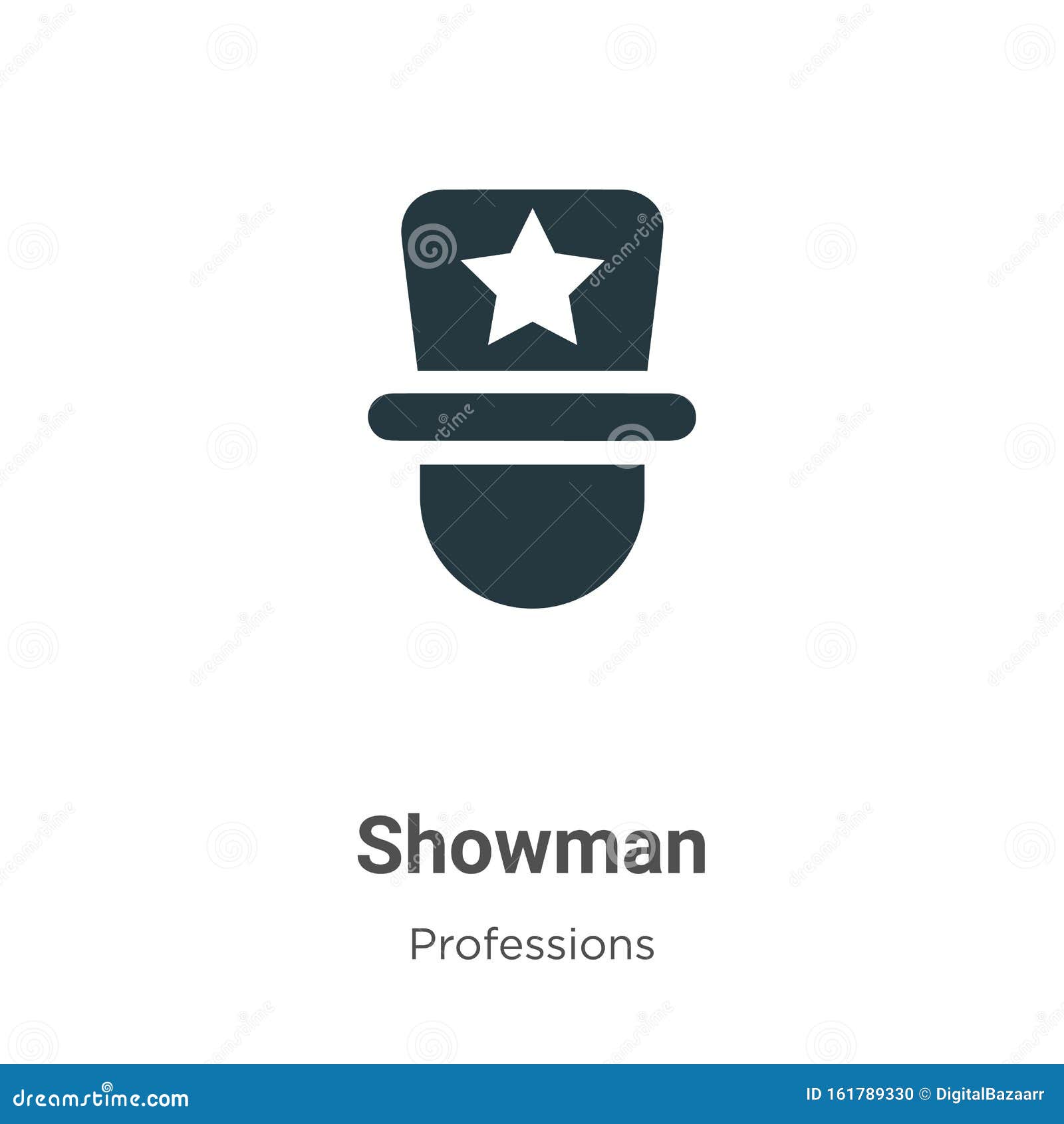 Showman Vector Icon on White Background. Flat Vector Showman Icon ...