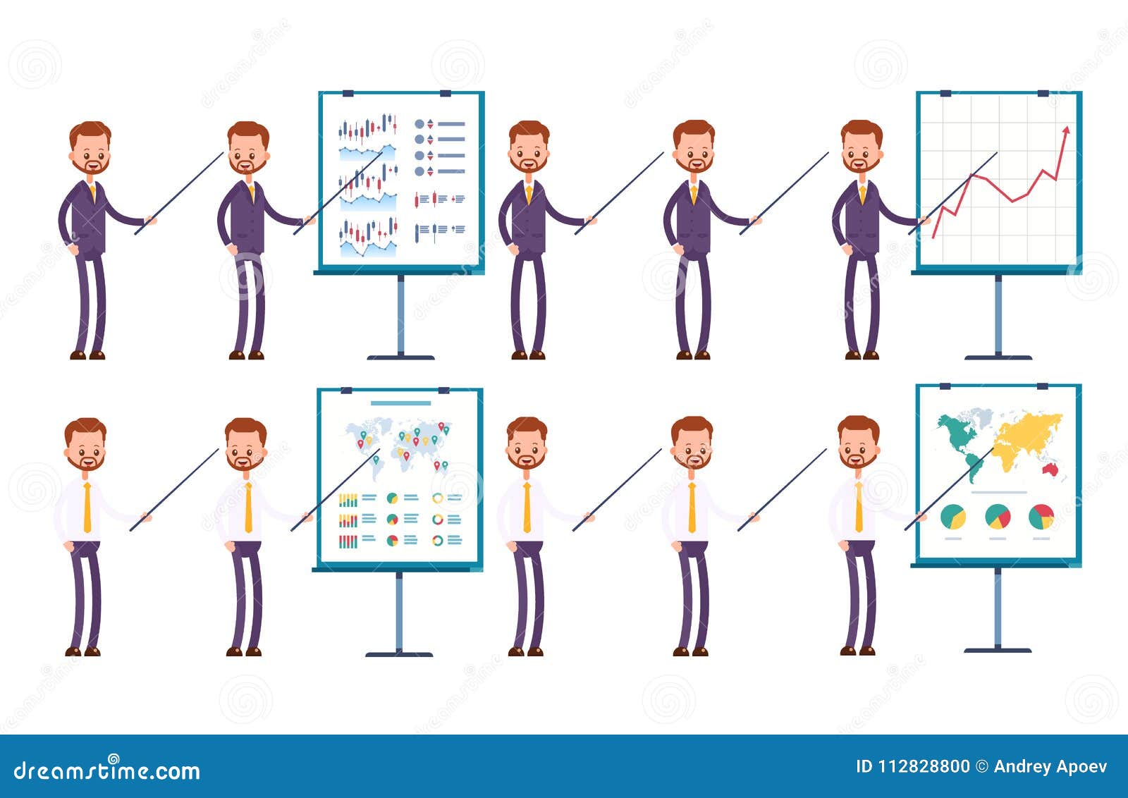 Shows the Business Process by a Pointer on the La Stock Vector ...