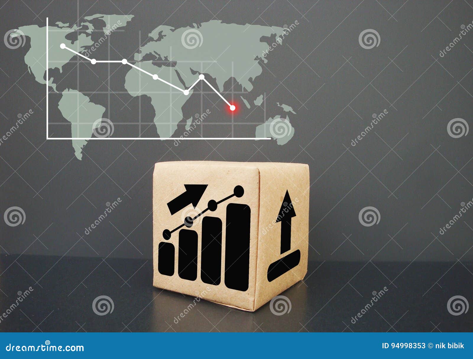 It Shows the Graph Going Down. Business Graph Falls. Stock Image ...
