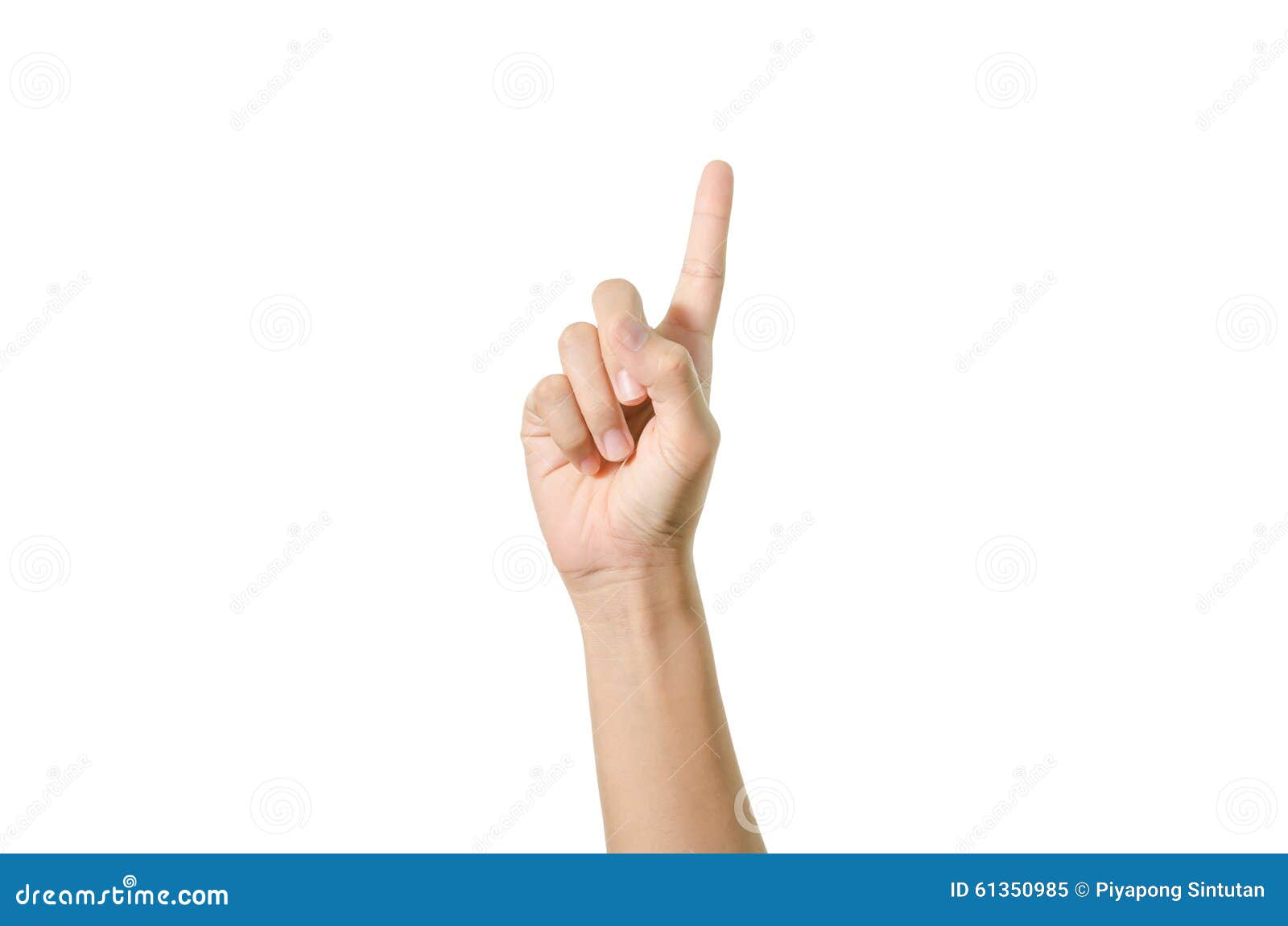Shows Hand the Number One,isolated Stock Image - Image of female ...