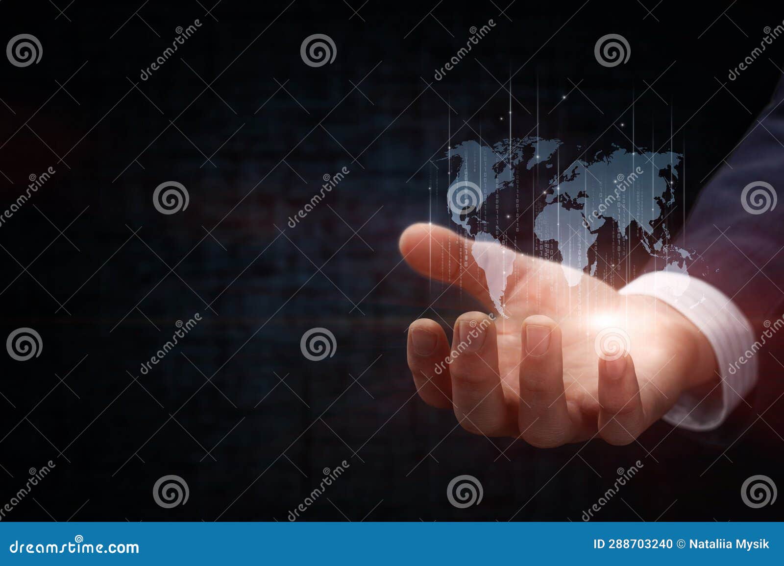 Shows a Map of the World and the Transmission of Information Stock ...