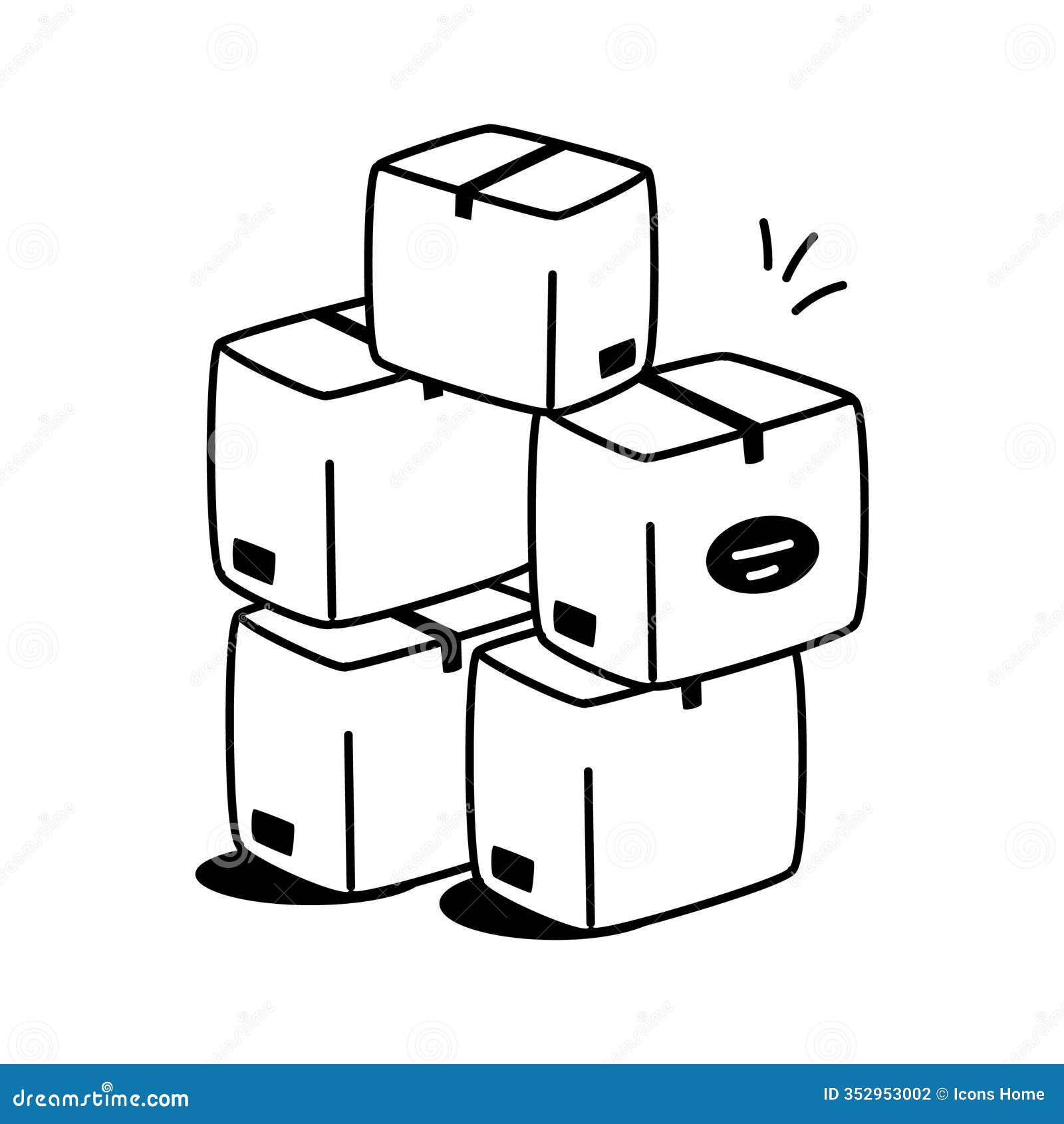 Shows Multiple Packages Ready for Shipping or Delivery Stock ...