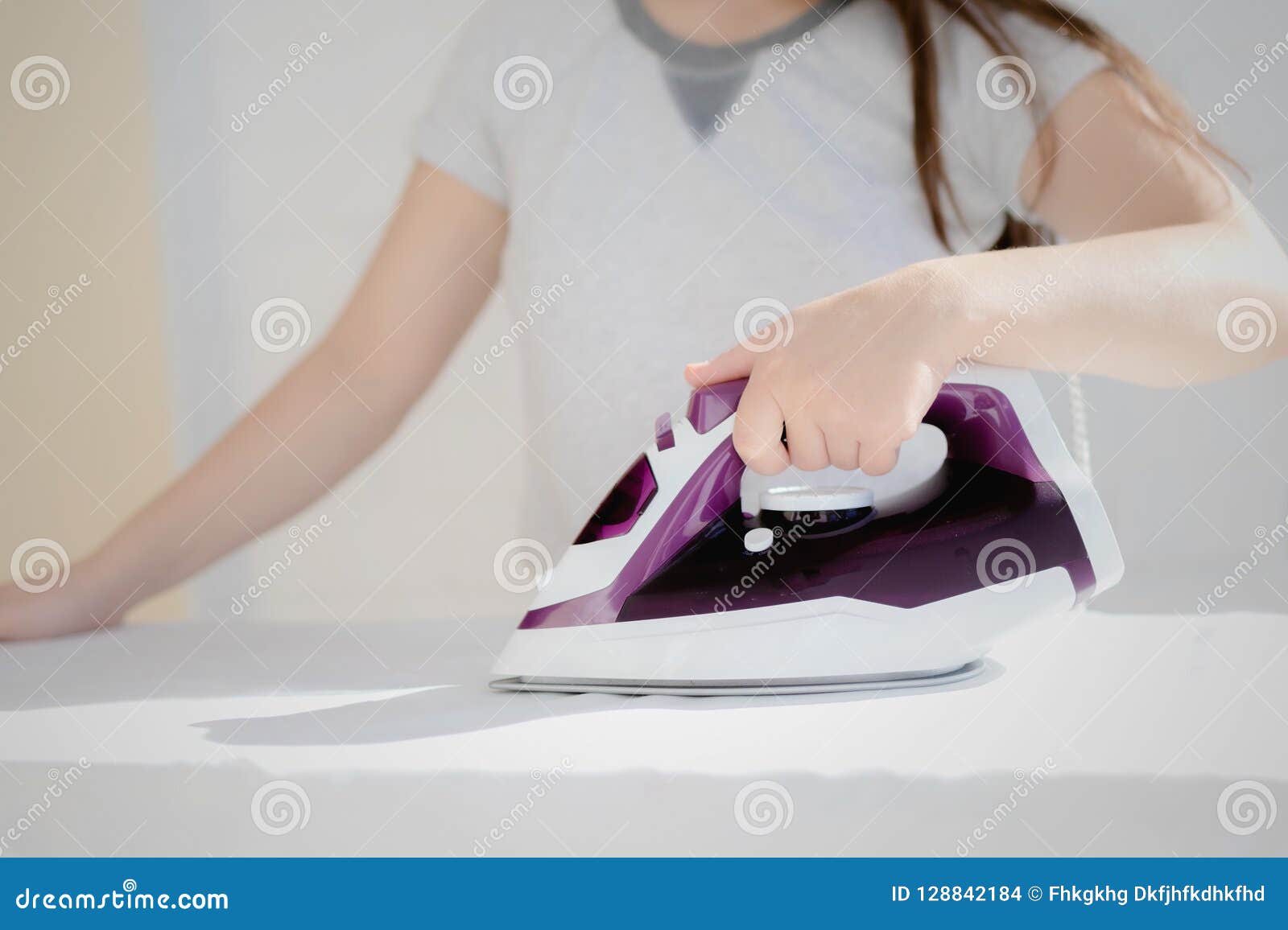 Shows the Process of Ironing Clothes Stock Photo - Image of accessories ...