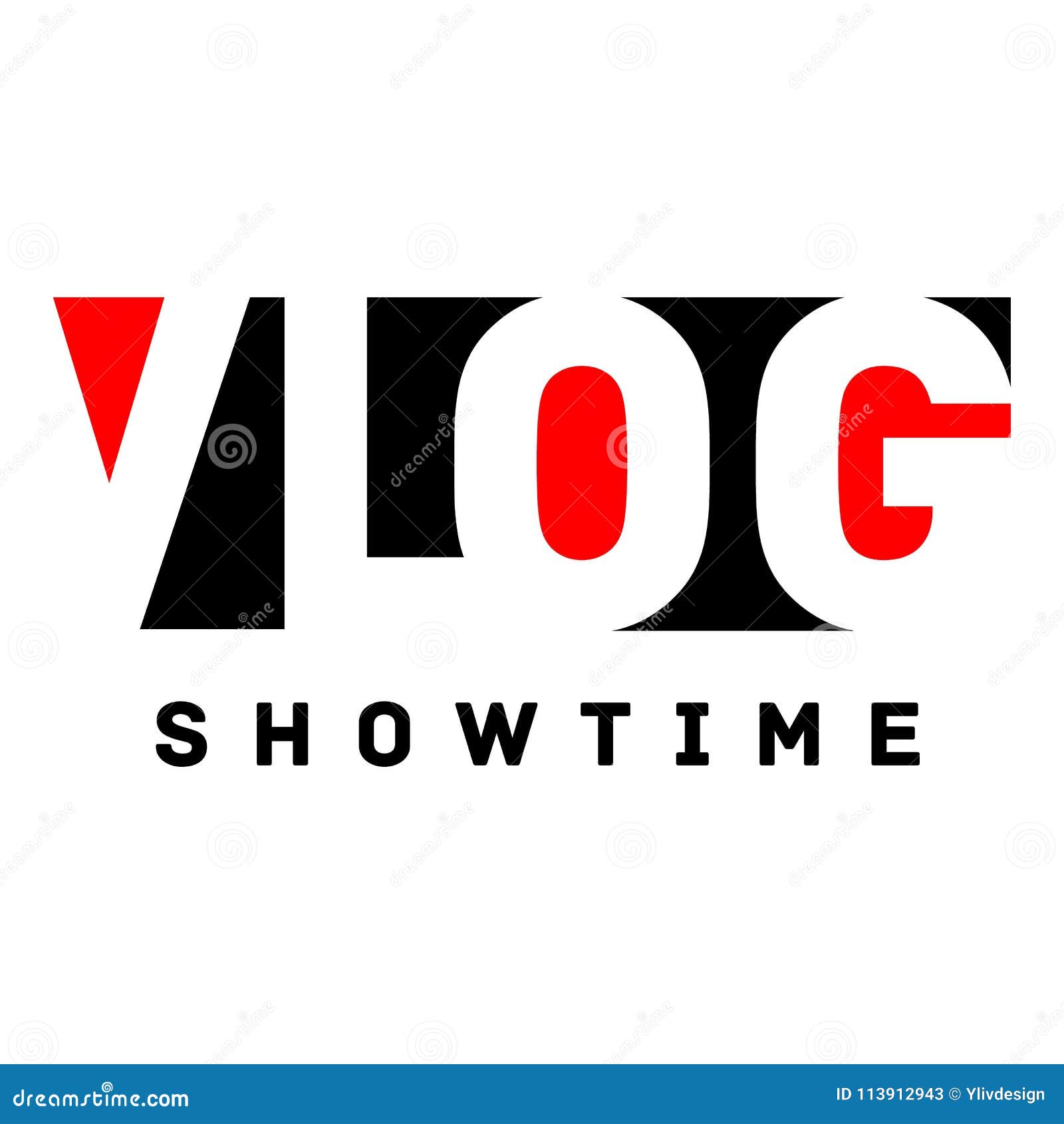 Showtime logo, flat style stock vector. Illustration of latest - 113912943