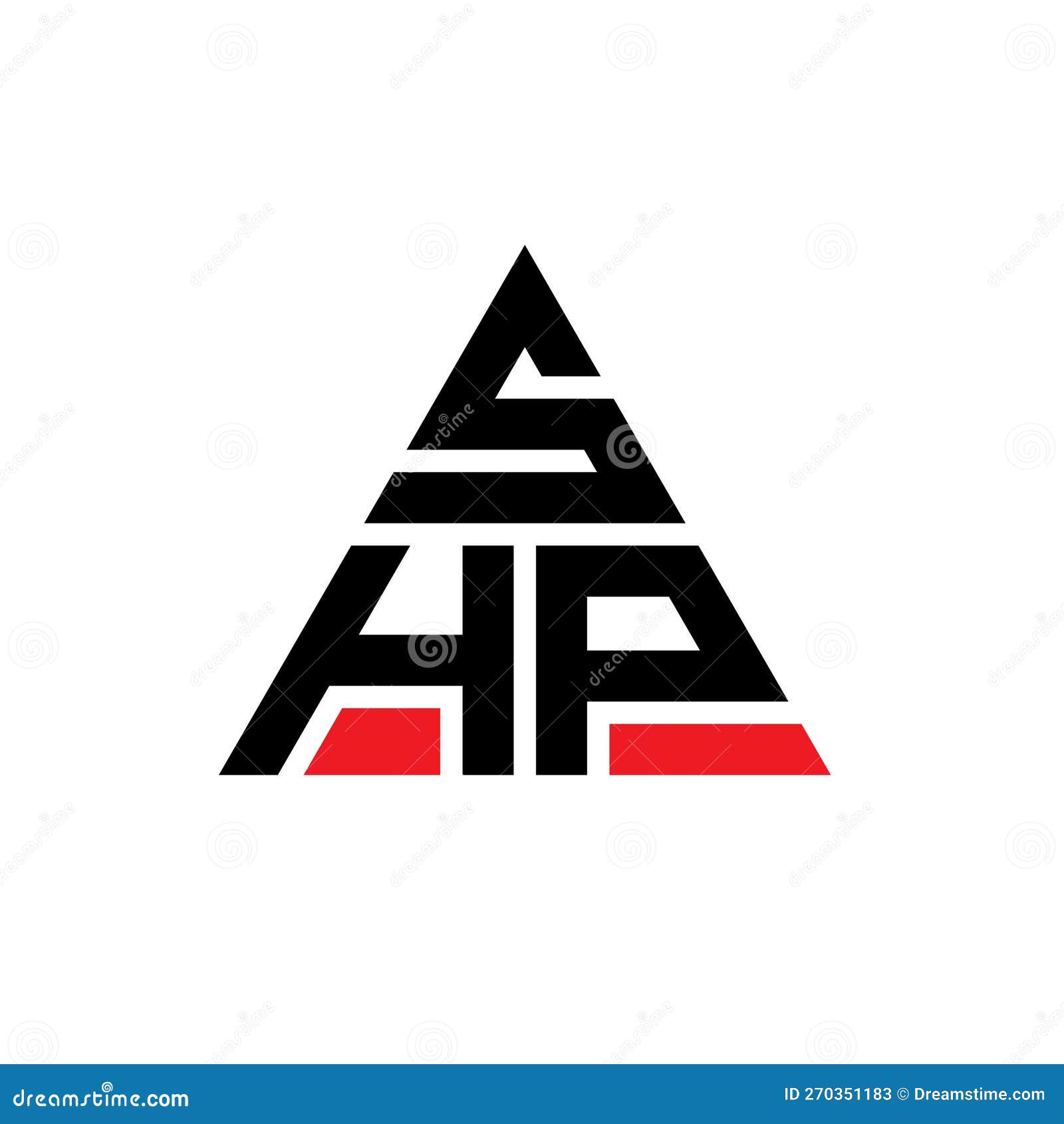 SHP Triangle Letter Logo Design with Triangle Shape. SHP Triangle Logo ...