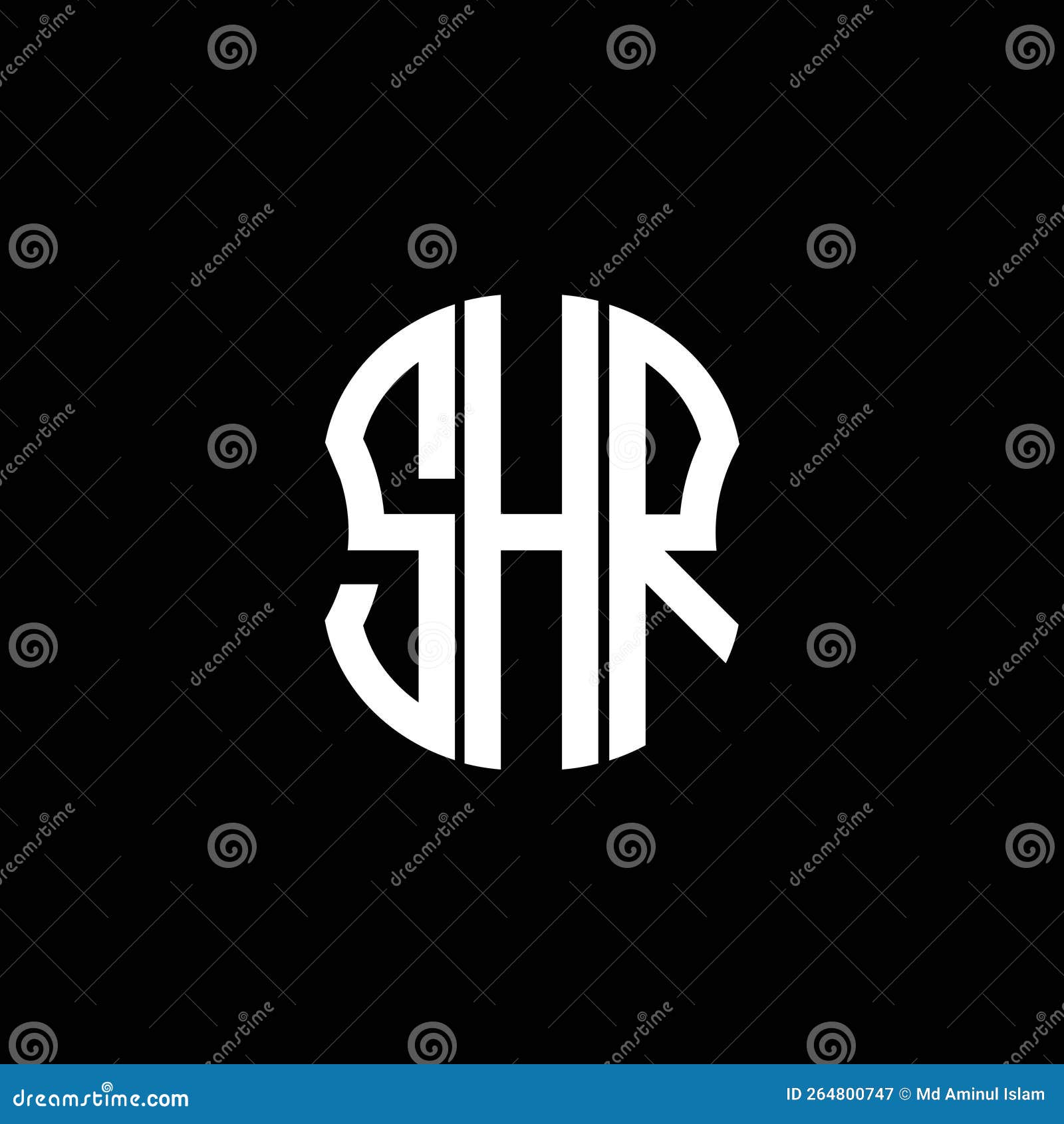 SHR Letter Logo Abstract Creative Design. Stock Vector - Illustration ...