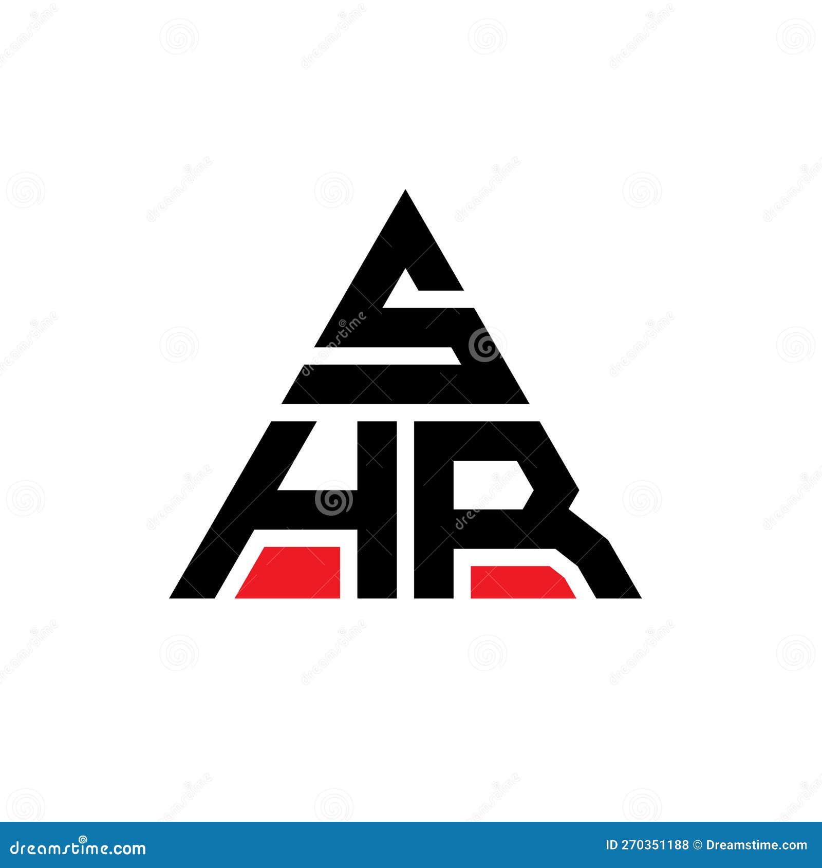 SHR Triangle Letter Logo Design with Triangle Shape. SHR Triangle Logo ...