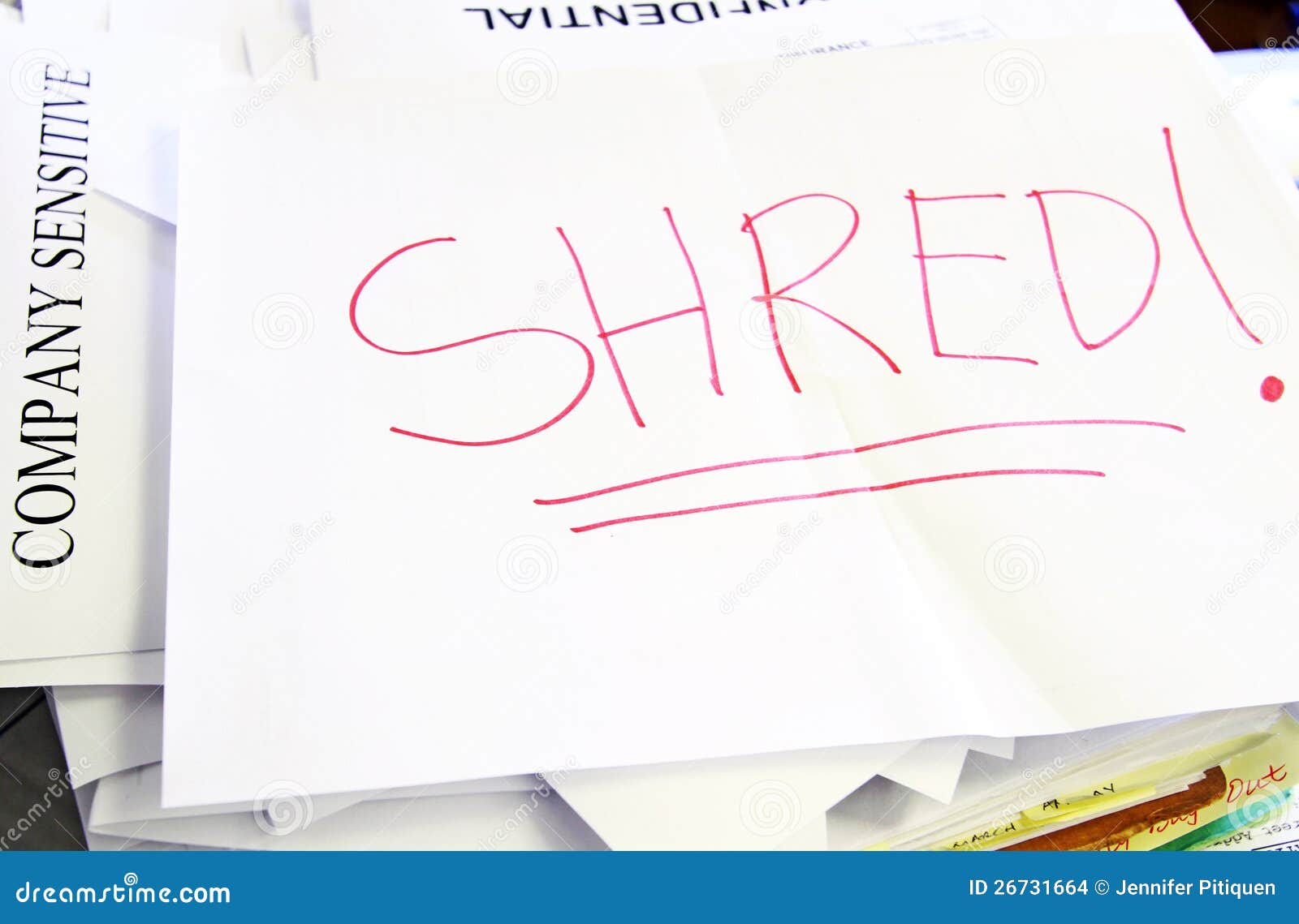 Shred Pile stock photo. Image of security, information - 26731664