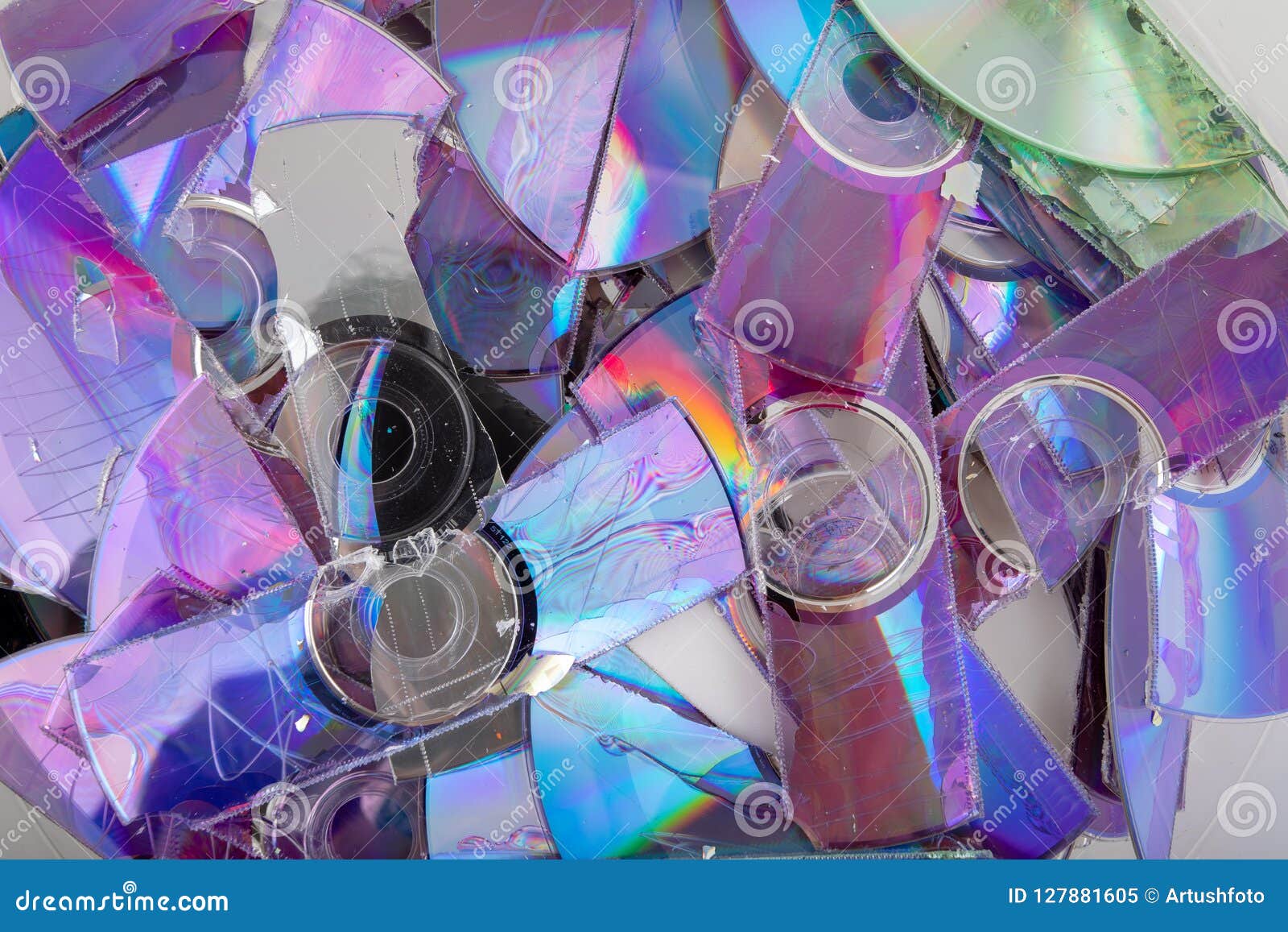 Shredded CD and DVD Data Disc Stock Image - Image of destroyed, damaged ...