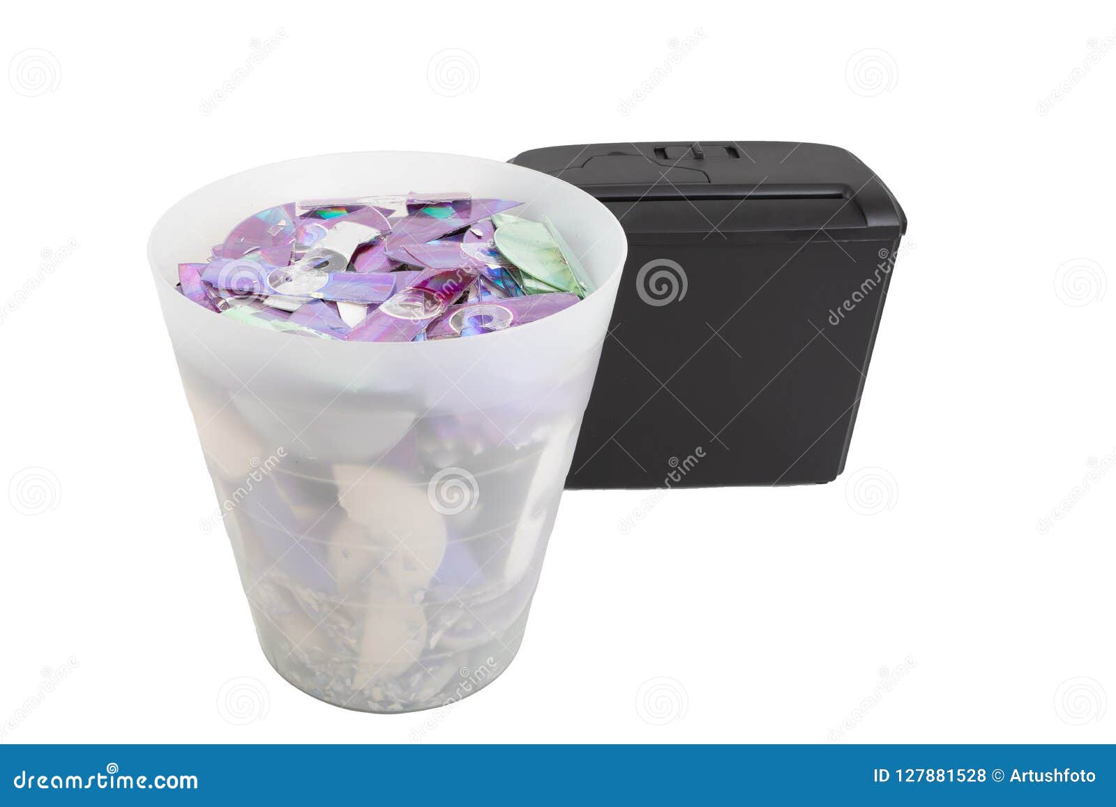 Shredded CD and DVD Data Disc Stock Photo - Image of equipment ...