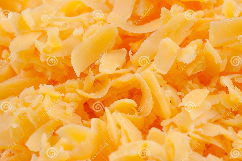 Shredded Cheddar Cheese stock photo. Image of macro, shavings - 44400466