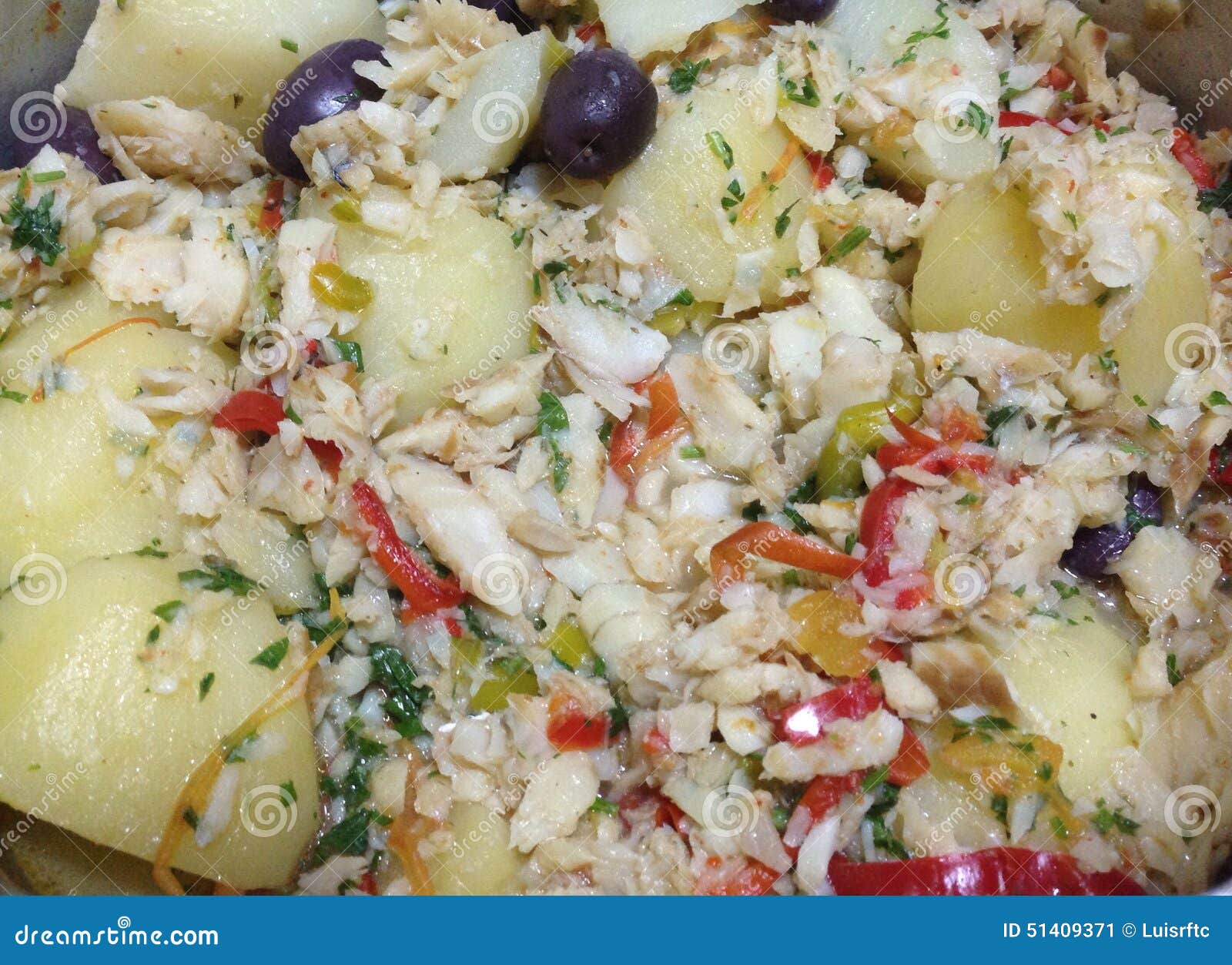 Shredded Cod Fish Stock Photo - Image: 51409371