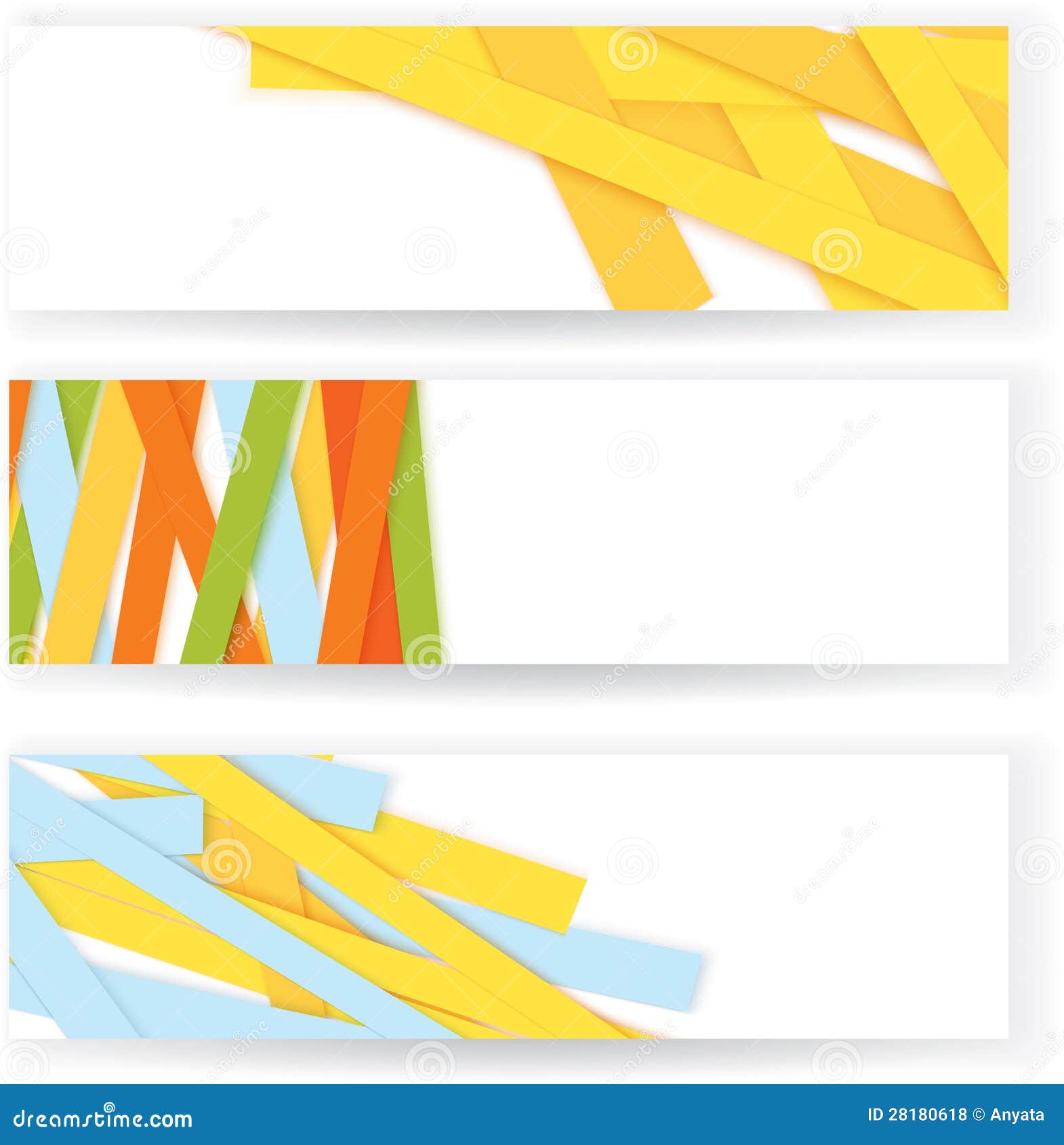 Shredded Colorful Paper Banners Vector Stock Vector - Illustration of ...