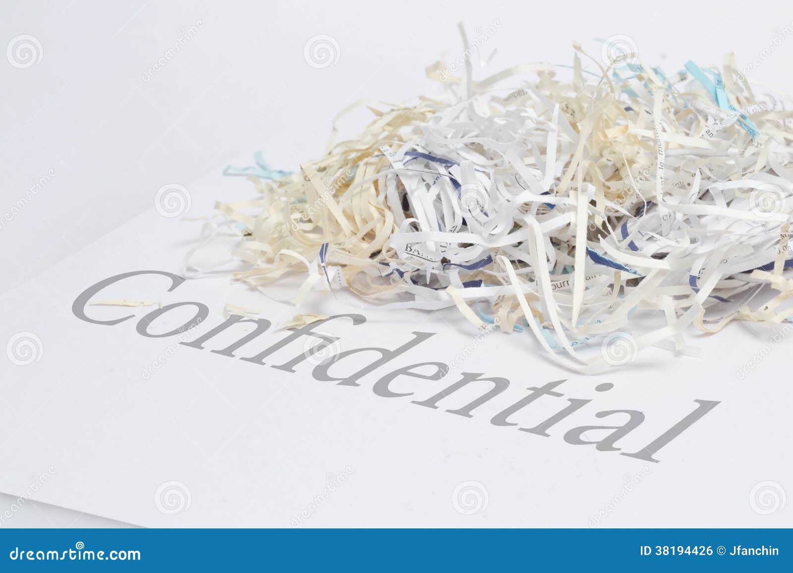 Shredded Confidential Document Stock Photo - Image of private, secret ...