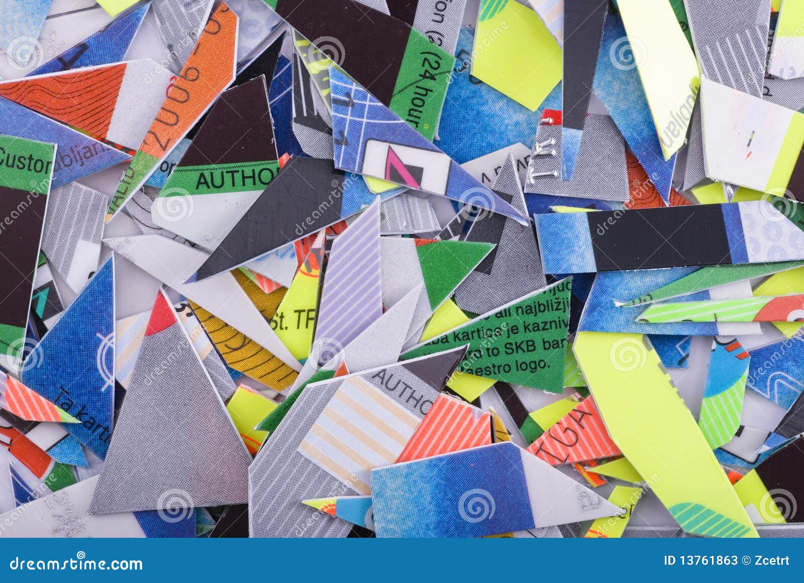 Shredded credit cards stock image. Image of cheque, broke - 13761863