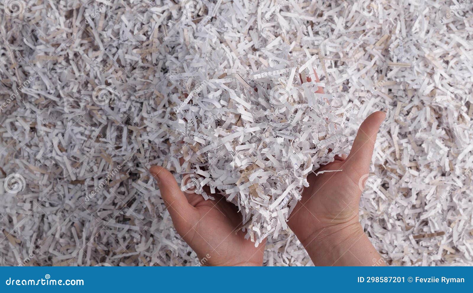 Shredded Documents. Waste Reduction and Recycling Stock Image - Image ...