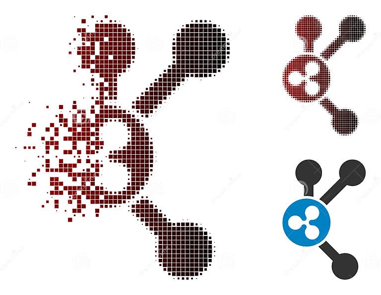 Shredded Dot Halftone Ripple Connect Icon Stock Vector - Illustration ... Shredded Dot Halftone Ripple Connect Icon Stock Vector - Illustration ...