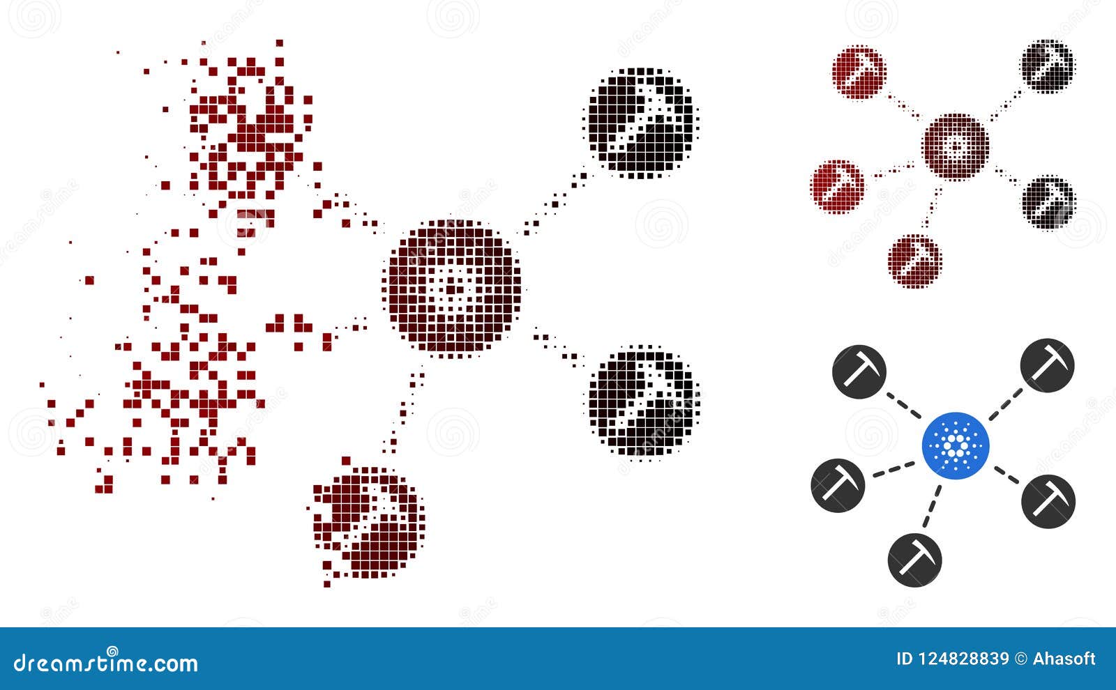 Shredded Dotted Halftone Cardano Mining Network Icon Editorial Stock ... Shredded Dotted Halftone Cardano Mining Network Icon Editorial Stock ...