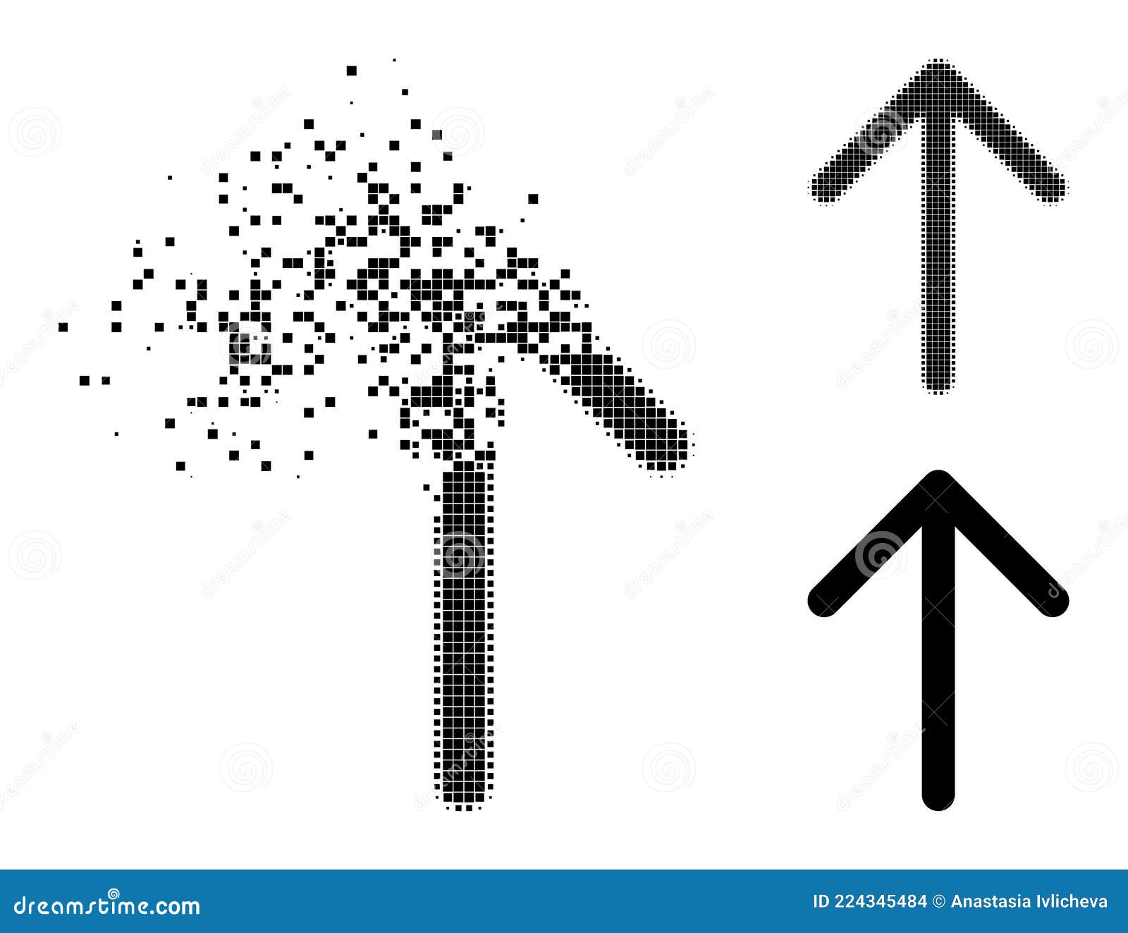 Shredded and Halftone Pixel Arrow Up Icon Stock Vector - Illustration ... Shredded and Halftone Pixel Arrow Up Icon Stock Vector - Illustration ...