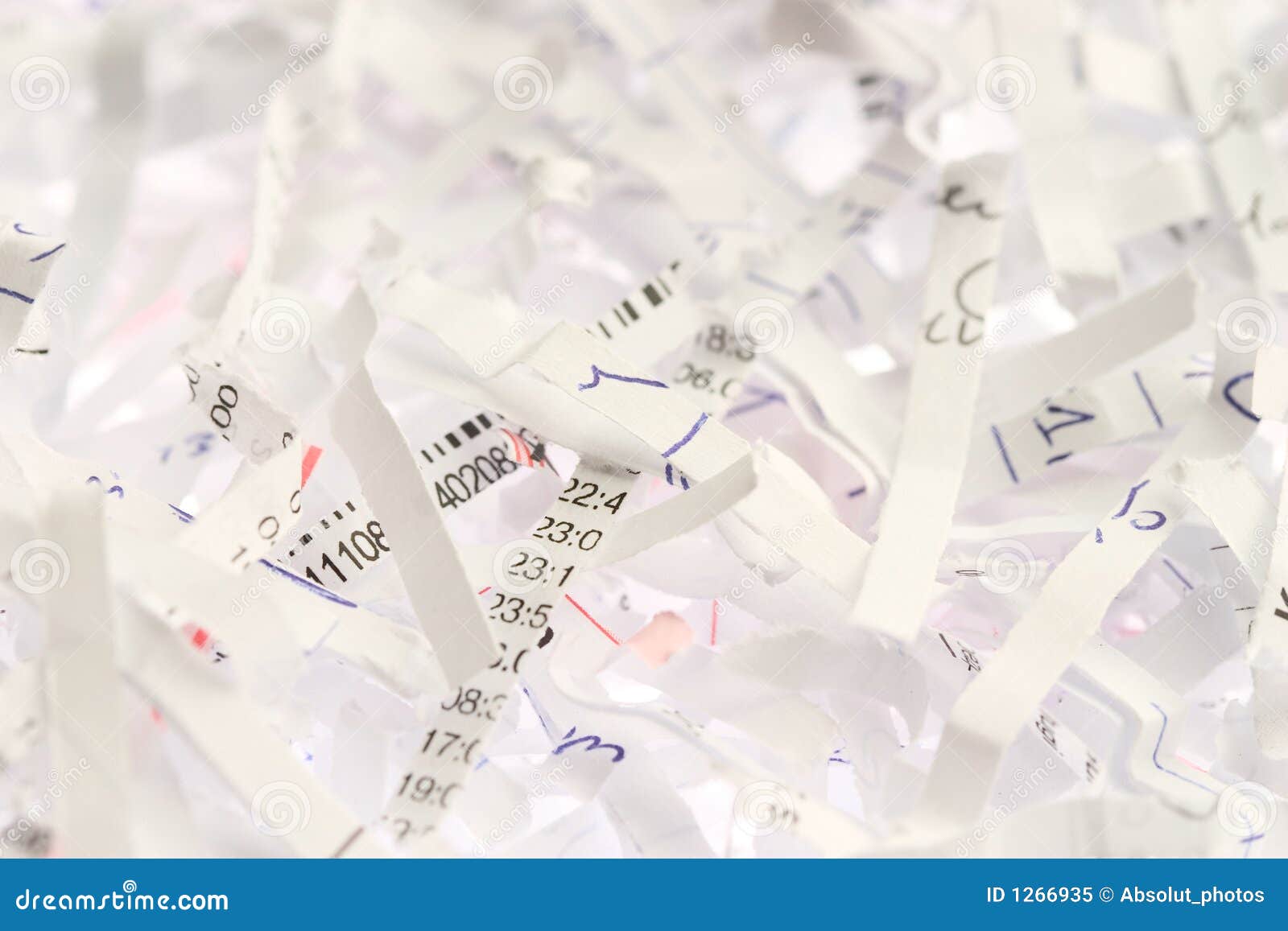 Shredded paper stock image. Image of layer, office, destroyed - 1266935