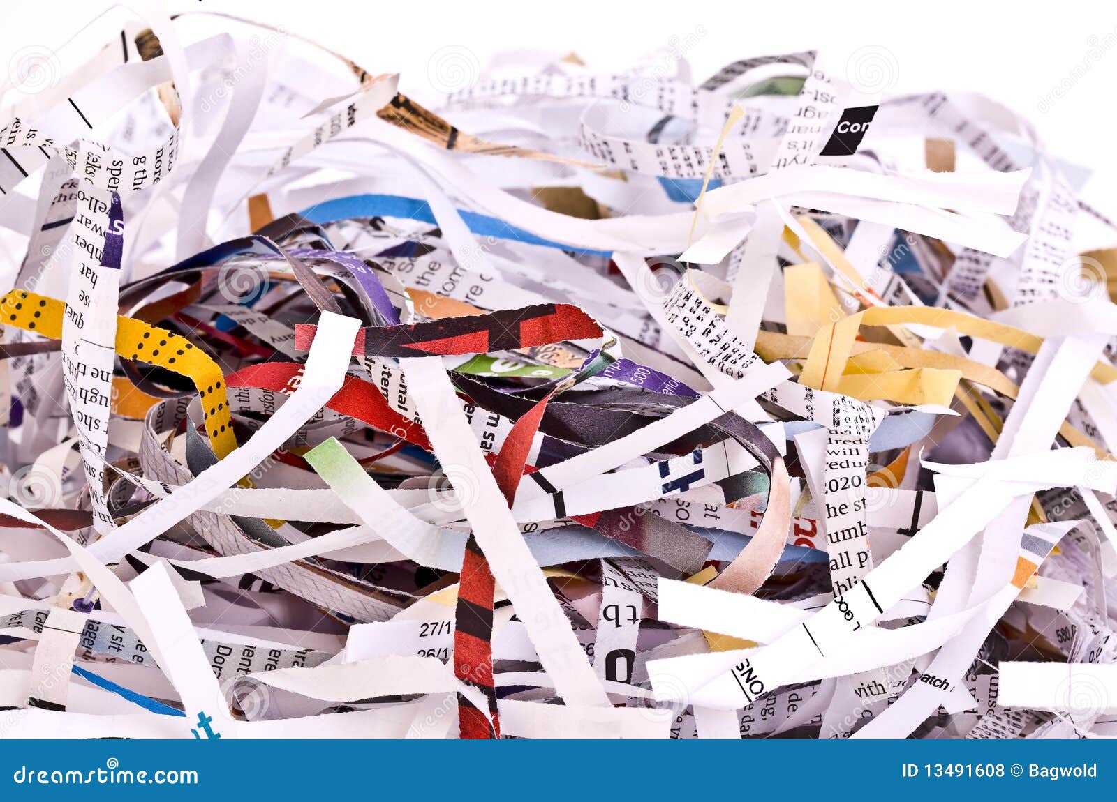 Shredded Paper stock photo. Image of recycle, stripe - 13491608