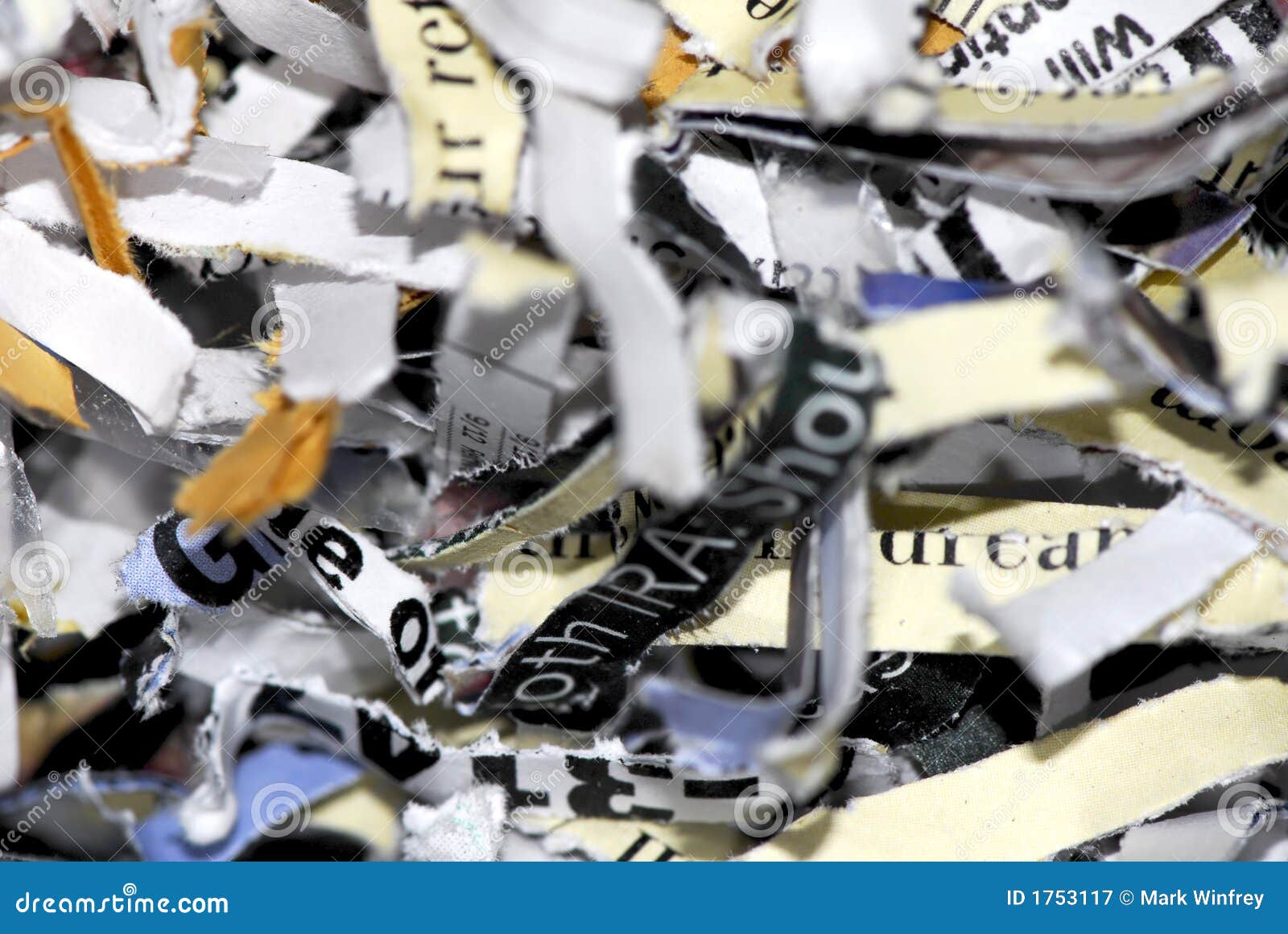 Shredded Paper stock image. Image of protect, shredded - 1753117