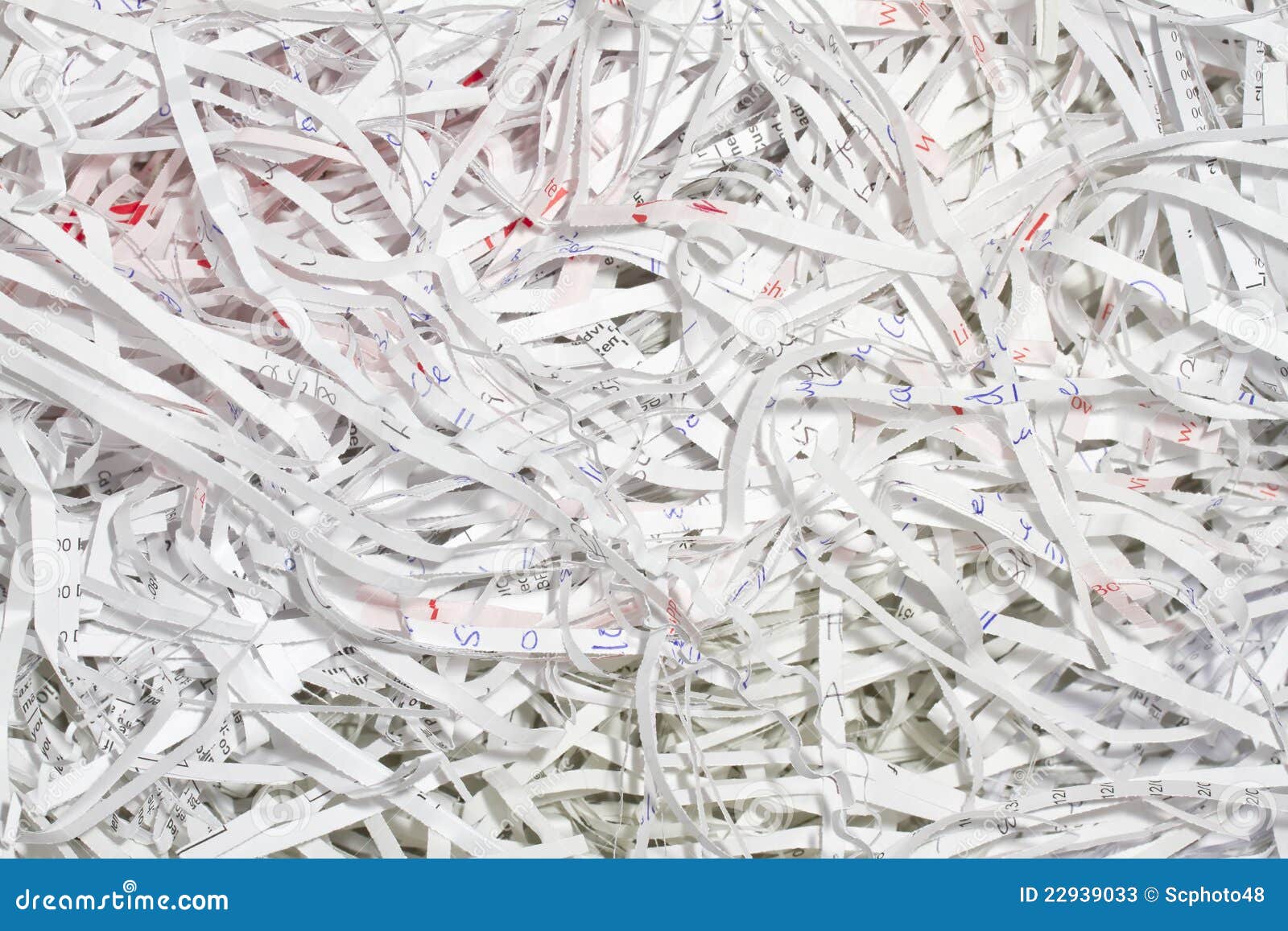 Shredded paper stock image. Image of reuse, pile, pieces - 22939033