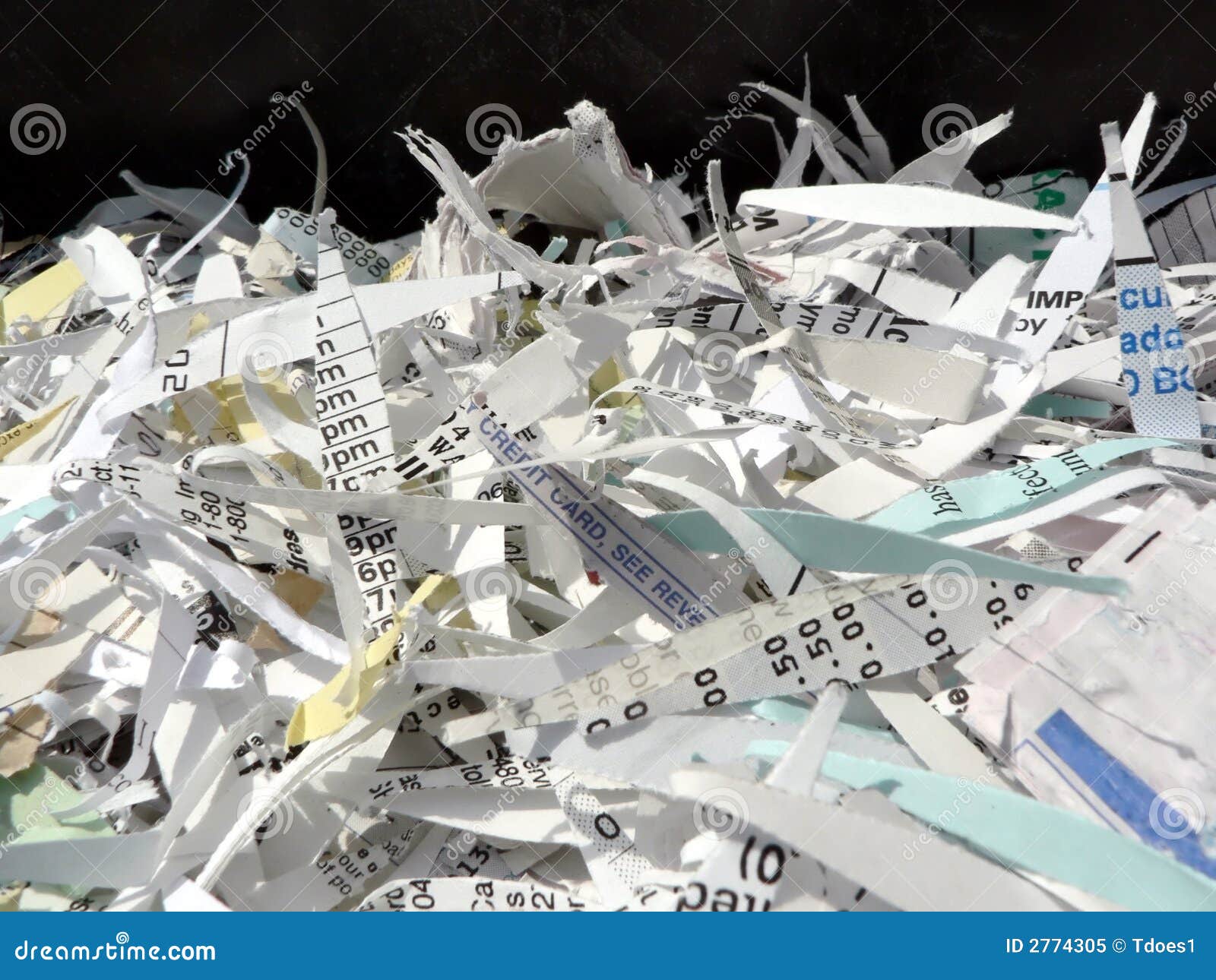 Shredded paper stock image. Image of identity, precaution - 2774305